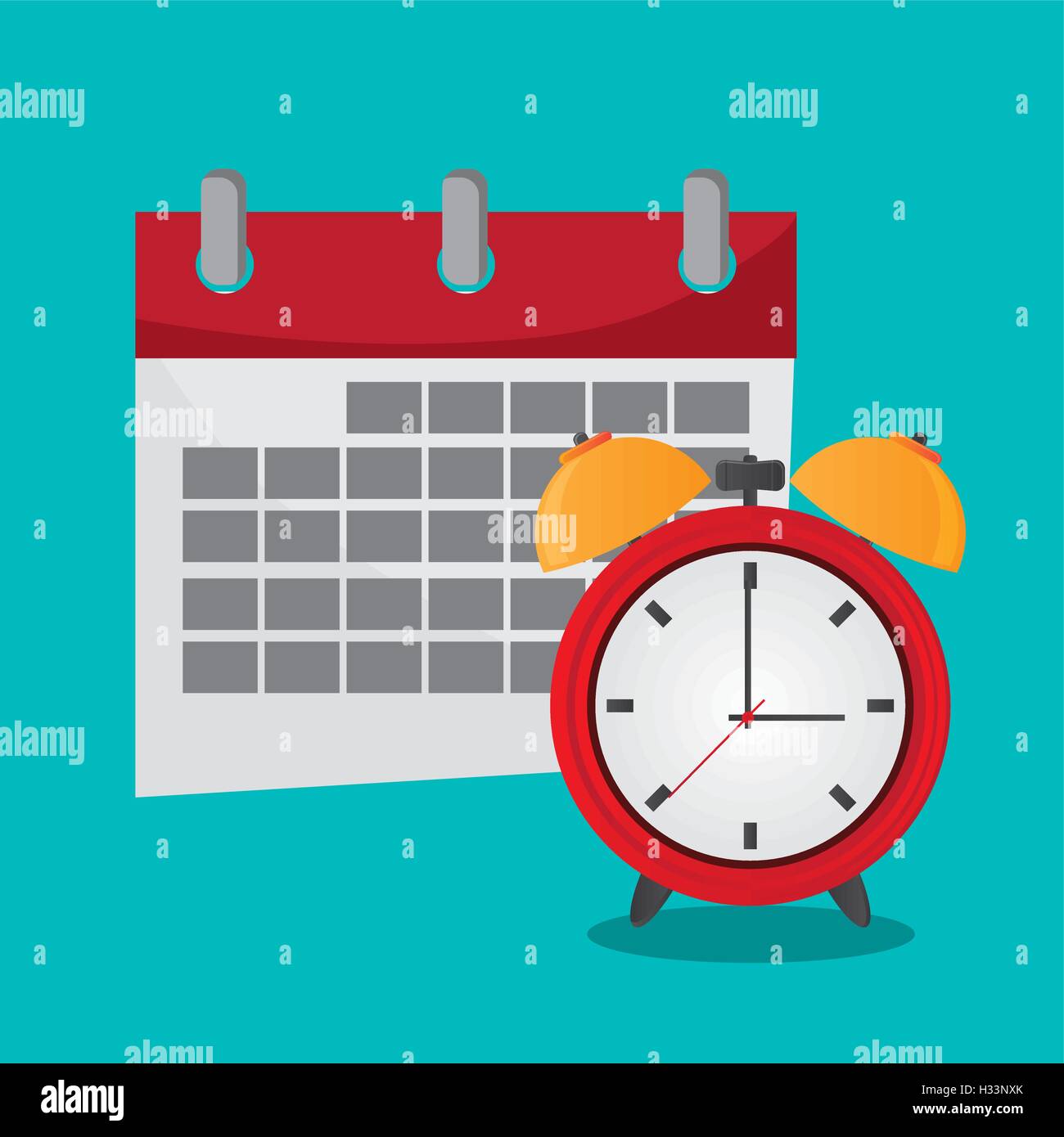 Traditional clock and calendar design Stock Vector Image & Art - Alamy