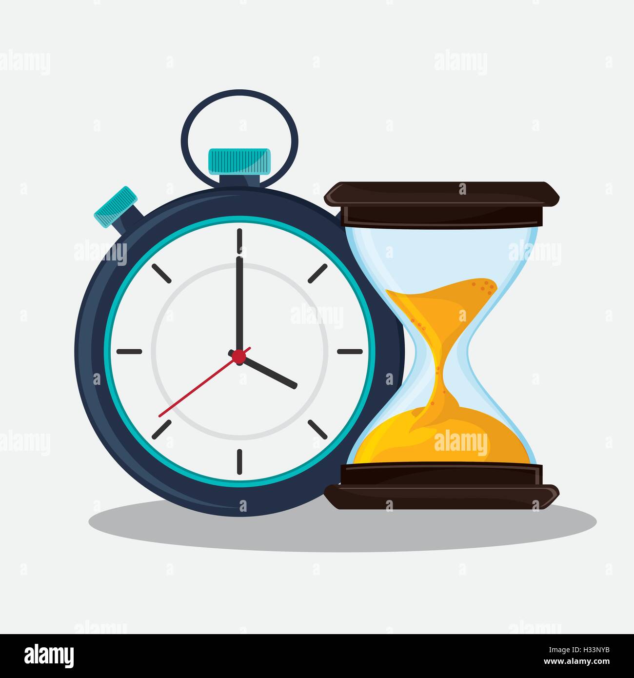 Hourglass and chronometer time design Stock Vector Image & Art - Alamy