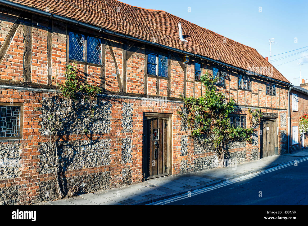 Historic timbered brick buildings, the Old Foundry in historical Friday ...