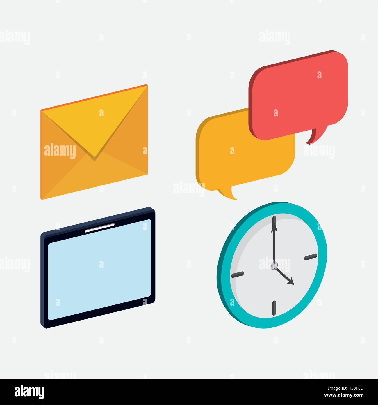 Clock with its base Stock Vector Images - Alamy