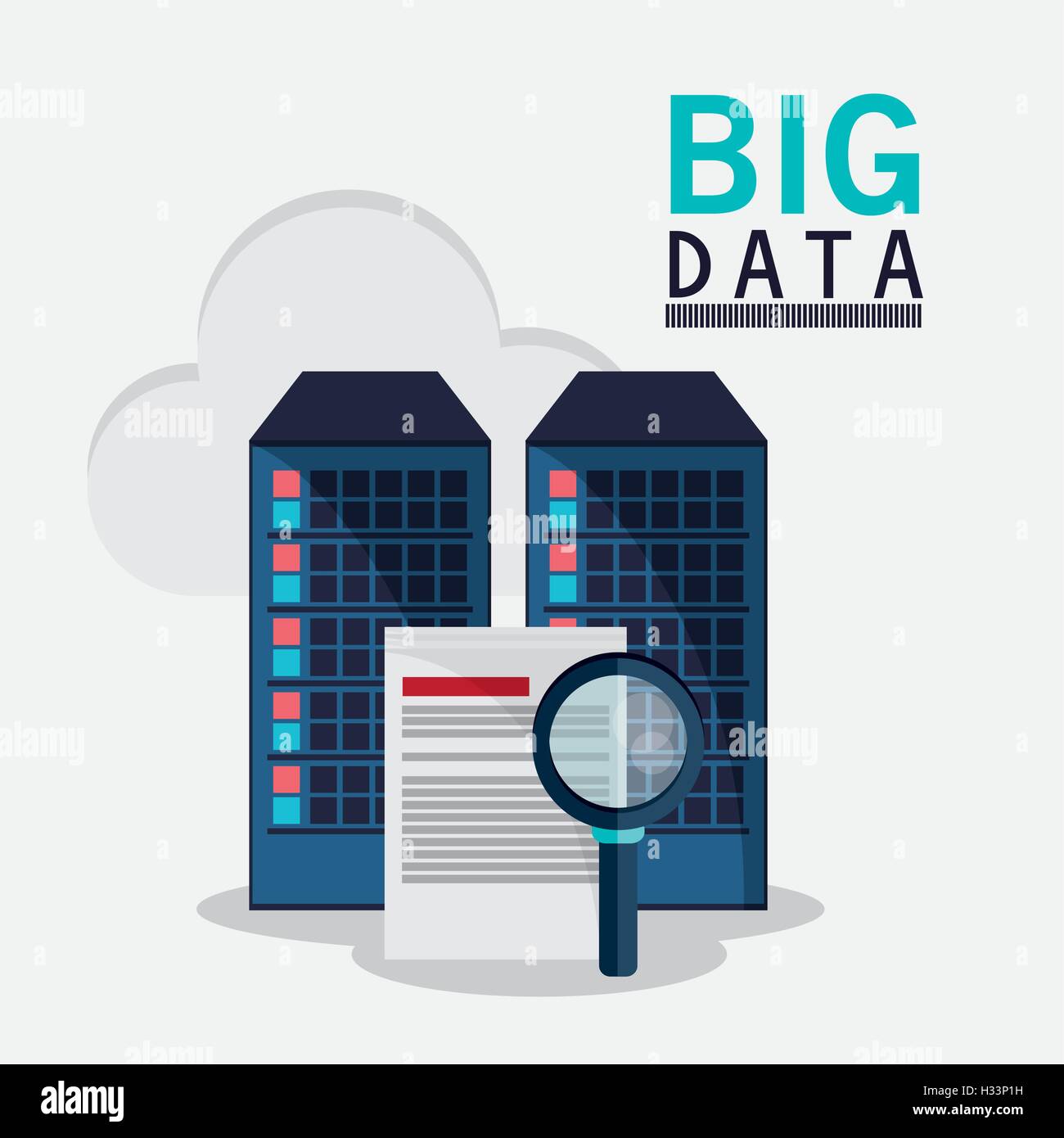 Big data center base and web hosting icon set Stock Vector Image & Art ...