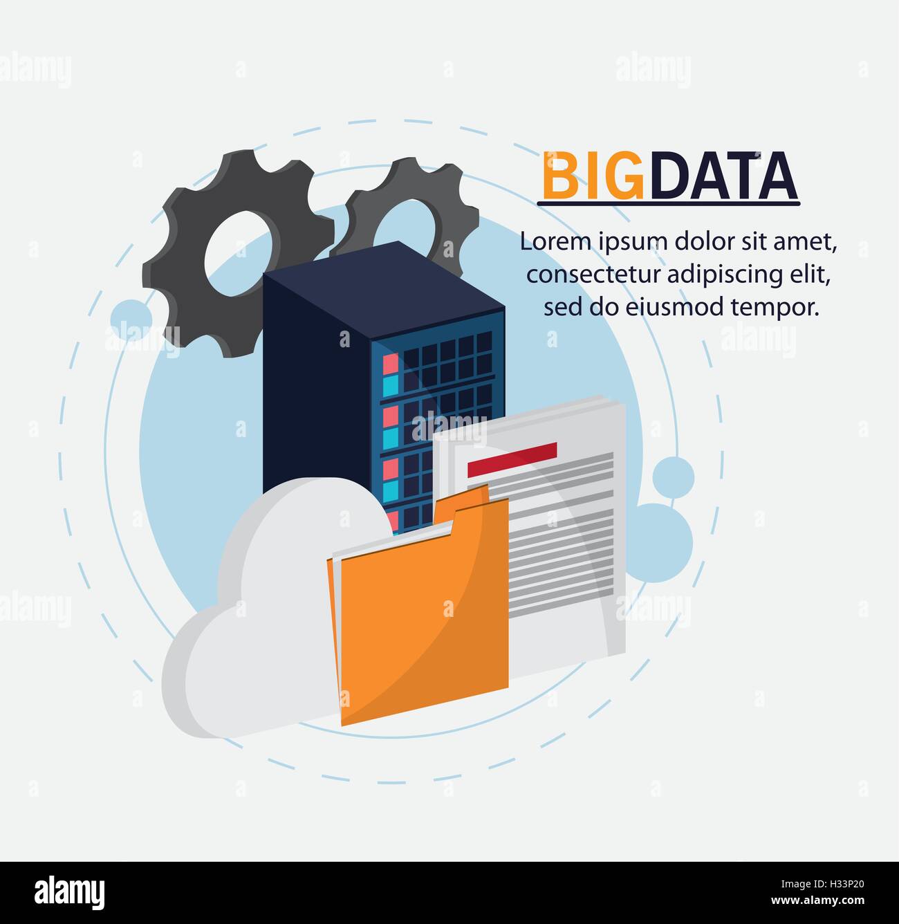 Big data center base and web hosting icon set Stock Vector Image & Art ...