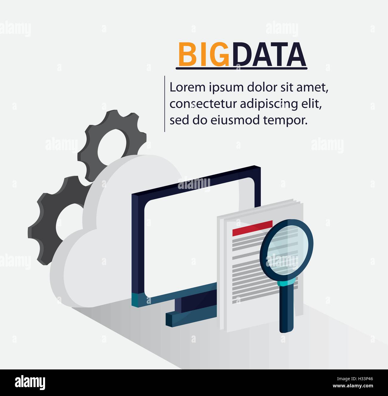 Big data center base and web hosting icon set Stock Vector Image & Art ...