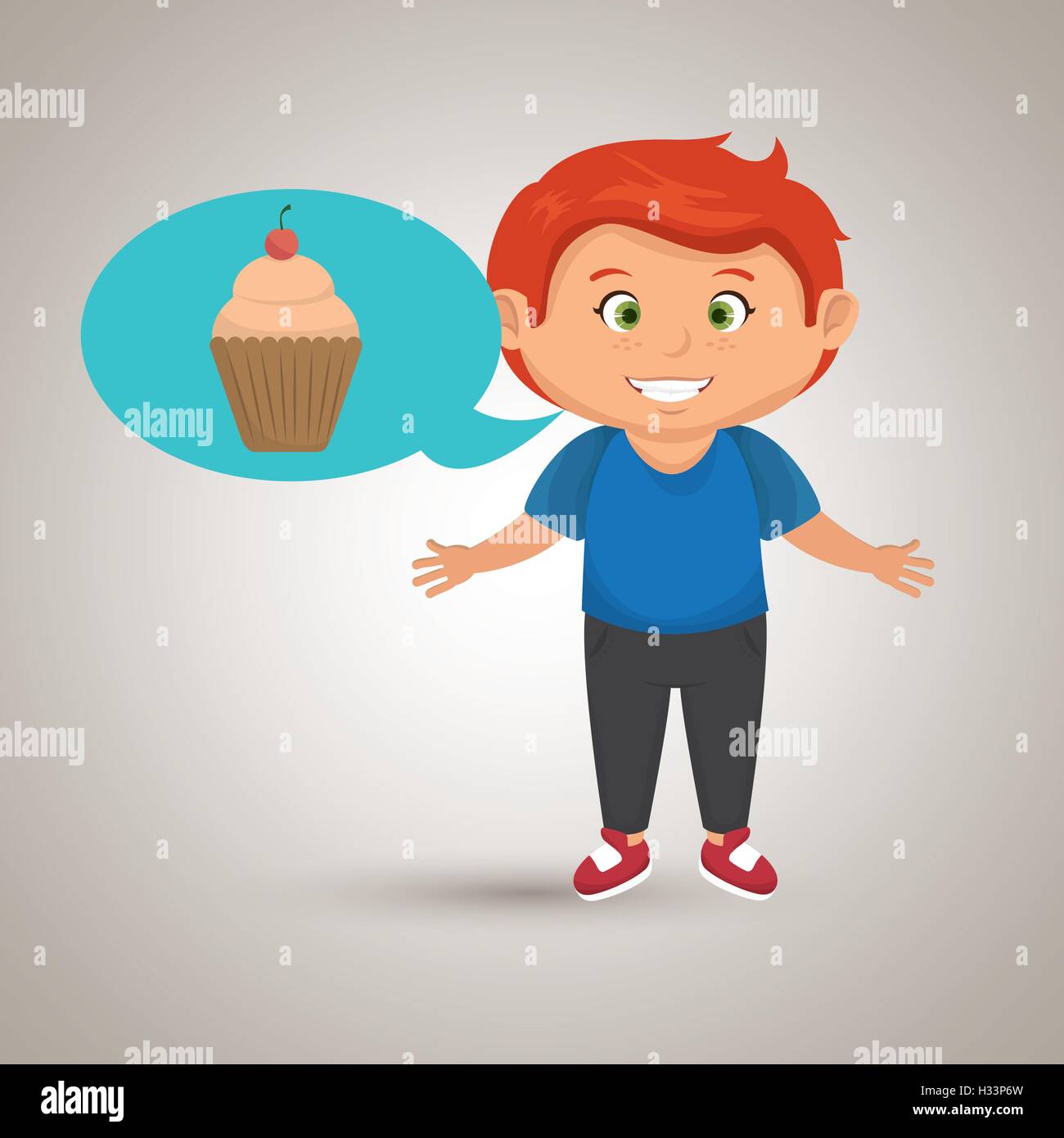 Boy cake bake Stock Vector Images - Alamy