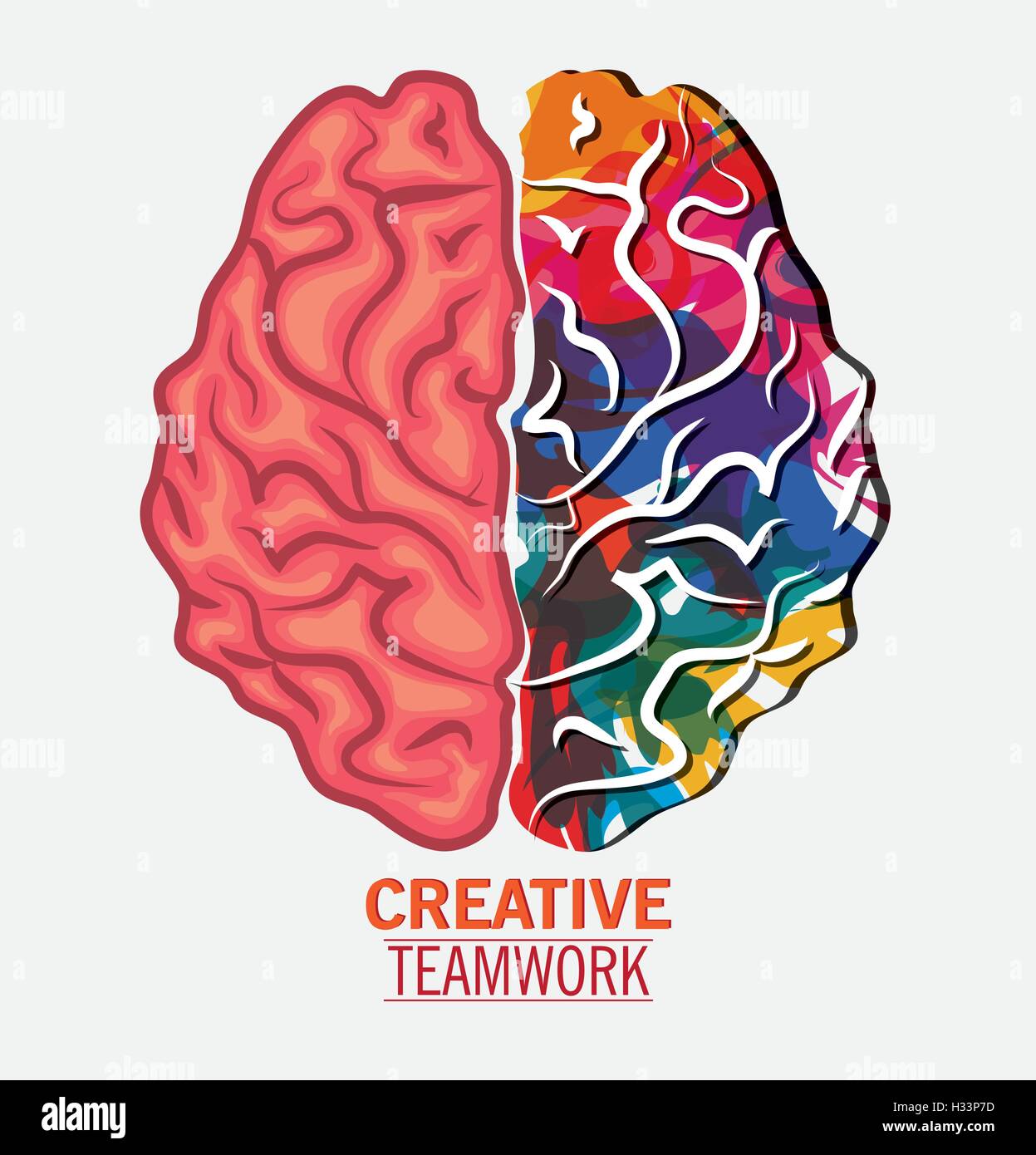 Brain of Creative teamwork concept Stock Vector Image & Art - Alamy