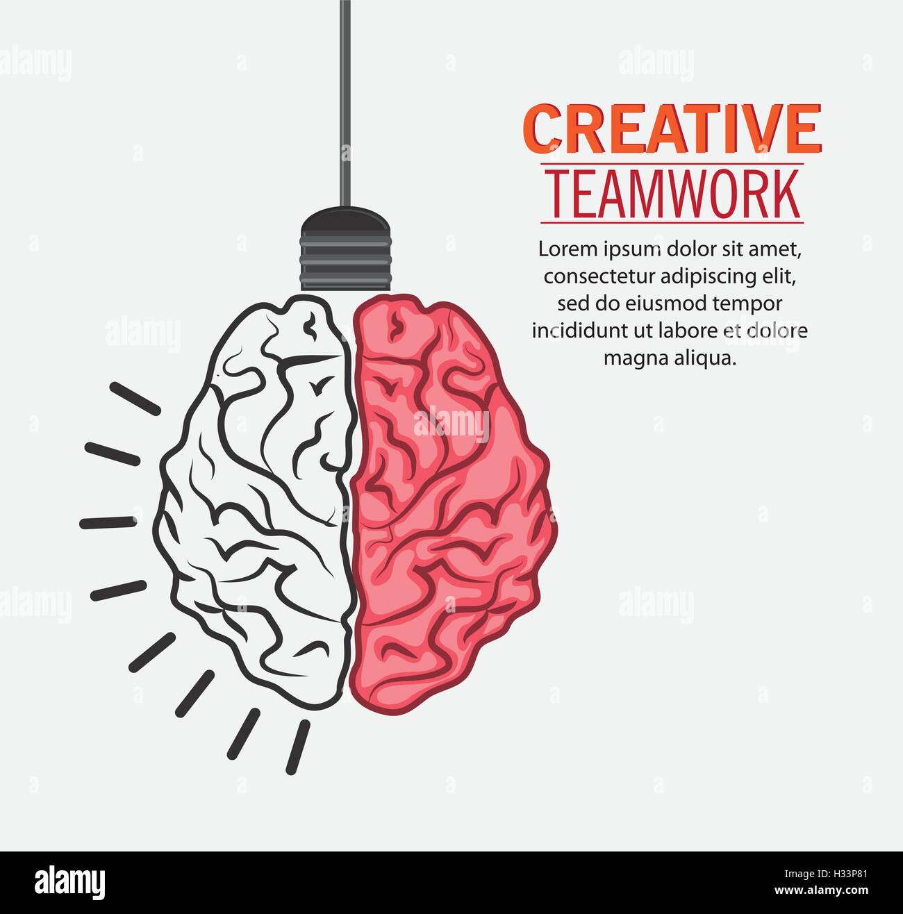 Brain of Creative teamwork concept Stock Vector Image & Art - Alamy