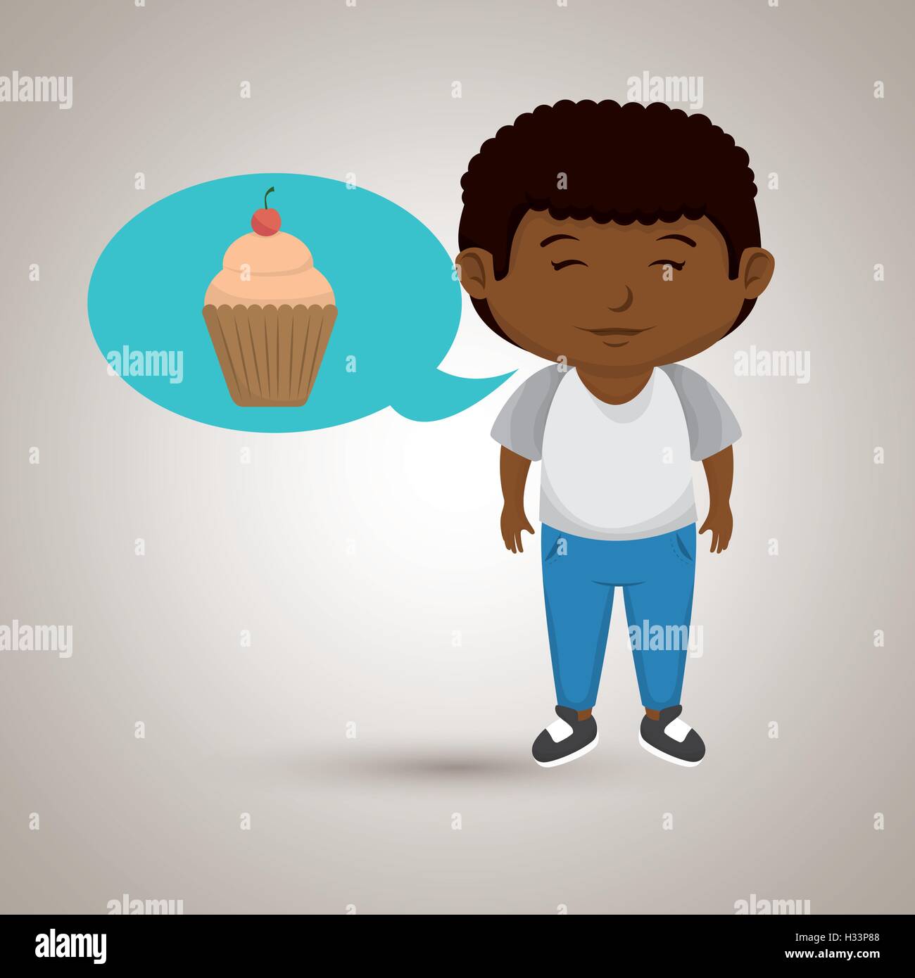 boy cartoon cup cake Stock Vector Image & Art - Alamy