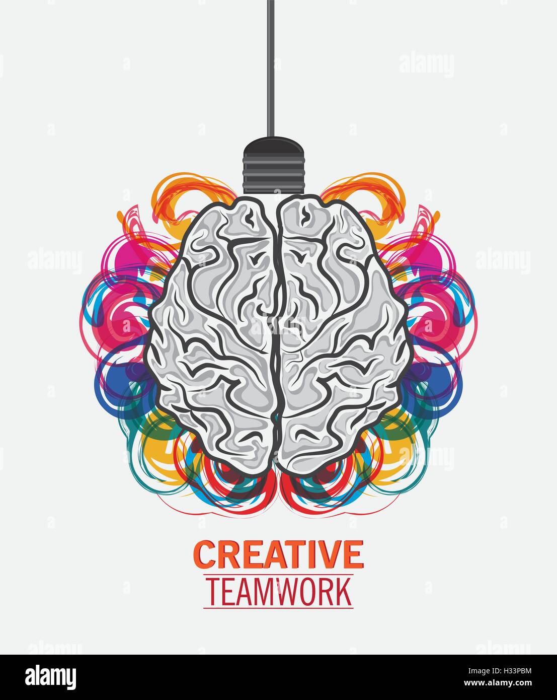 Brain of Creative teamwork concept Stock Vector Image & Art - Alamy