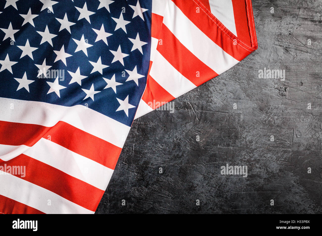 USA flag on grey background Stock Photo - Alamy