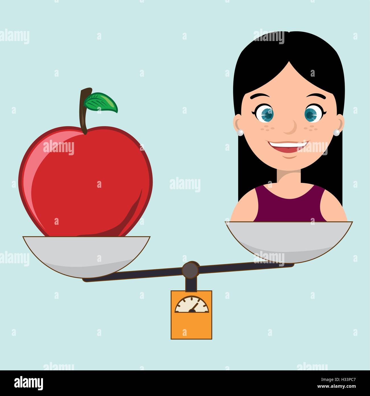 Black woman eating fruit Stock Vector Images - Alamy