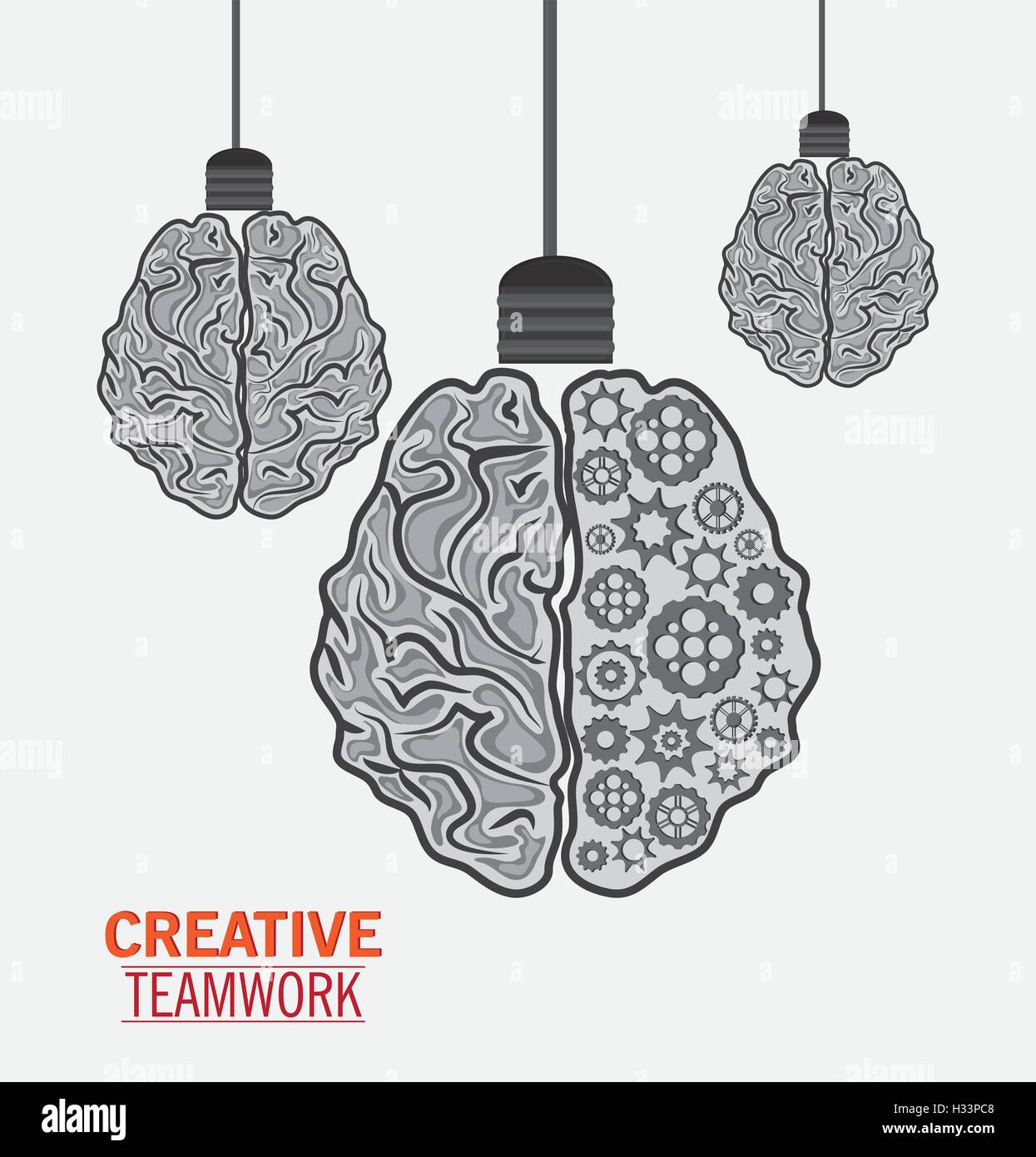 Brain of Creative teamwork concept Stock Vector Image & Art - Alamy