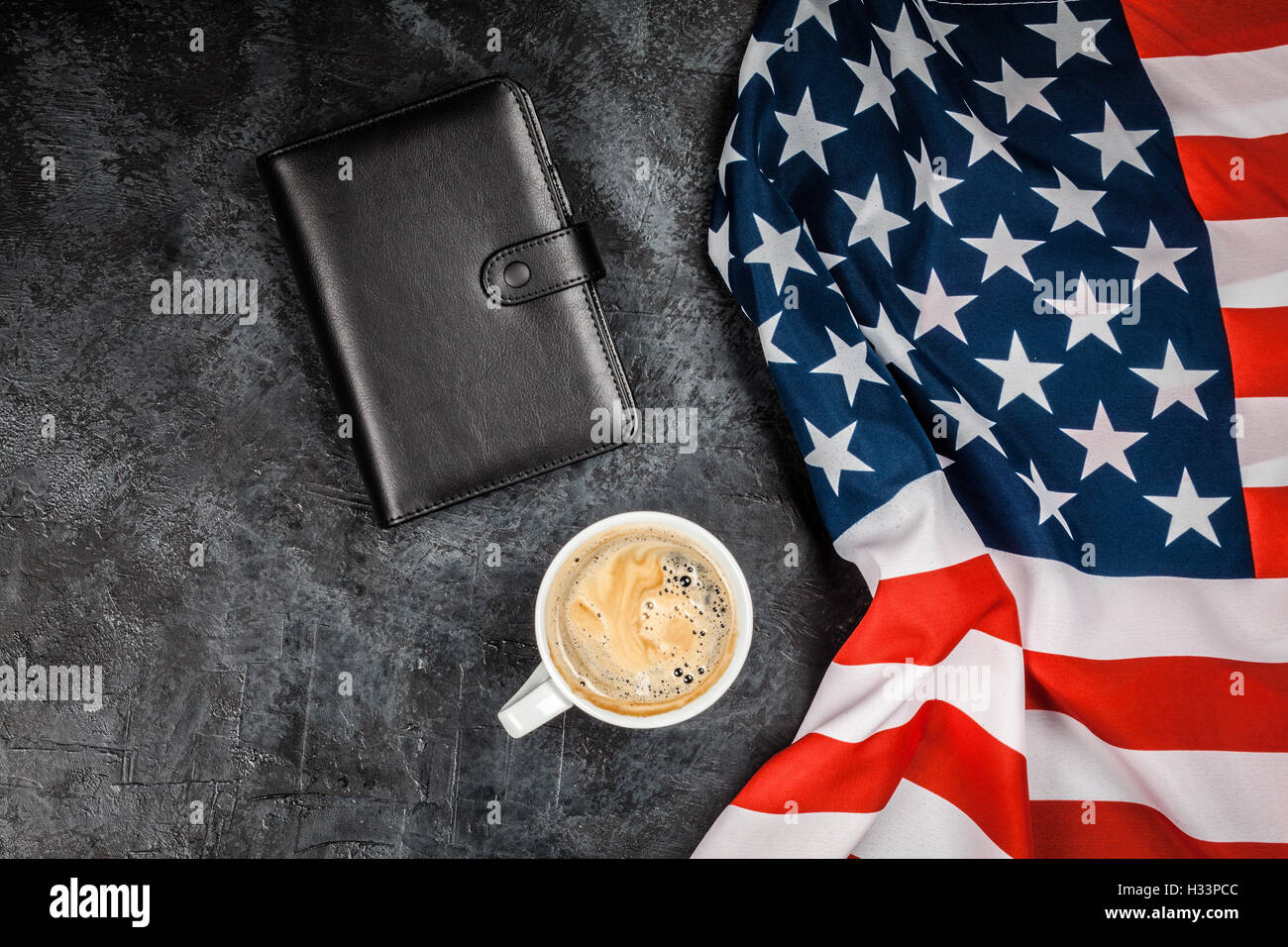 USA flag on grey background Stock Photo - Alamy