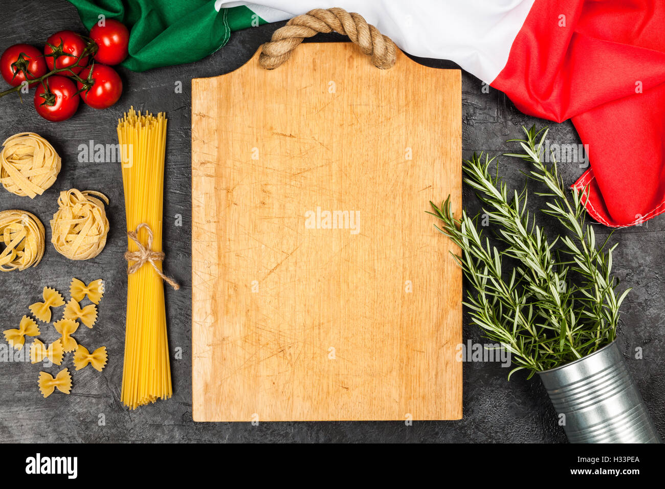 Italian food ingredients Stock Photo - Alamy