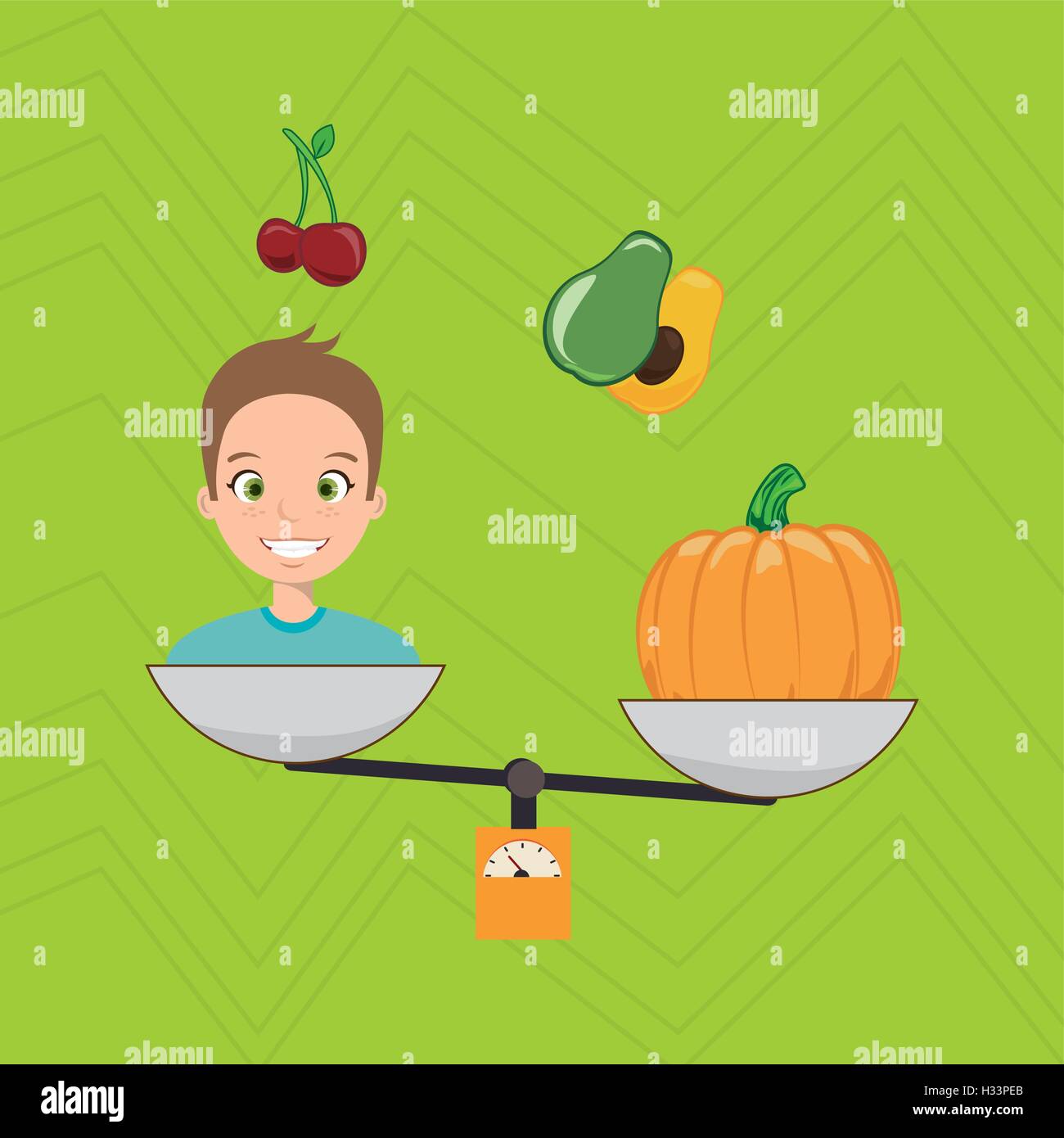 man cartoon vegetable organic balance Stock Vector Image & Art - Alamy