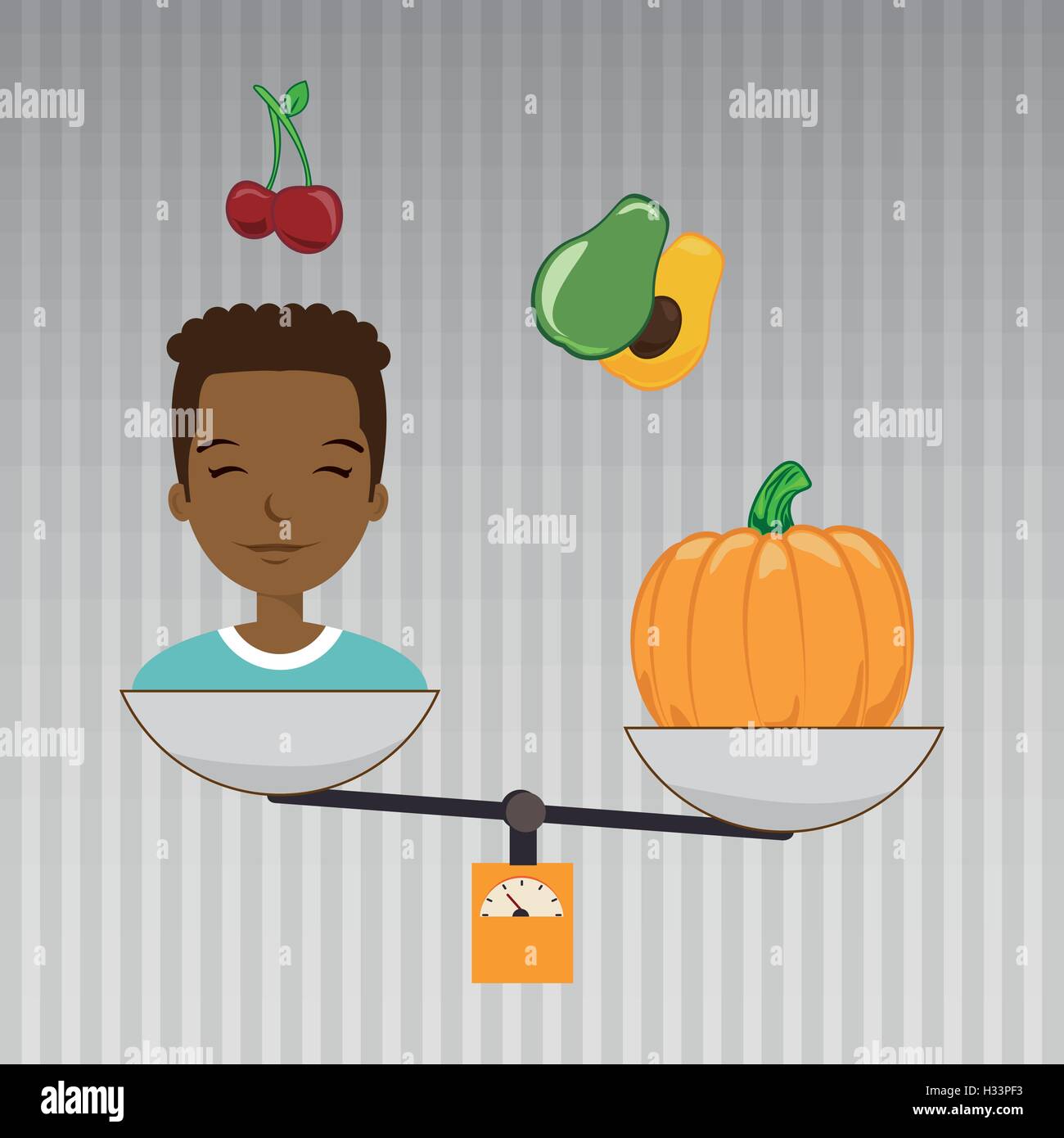 man cartoon vegetable organic balance Stock Vector Image & Art - Alamy