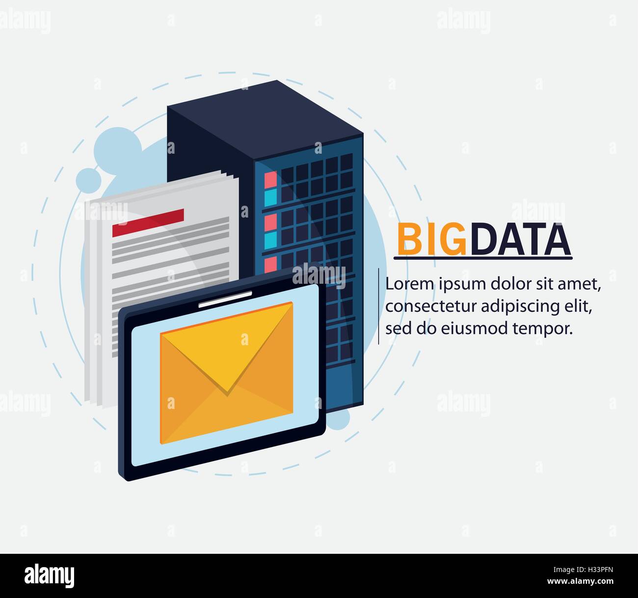 Big data center base and web hosting icon set Stock Vector Image & Art ...