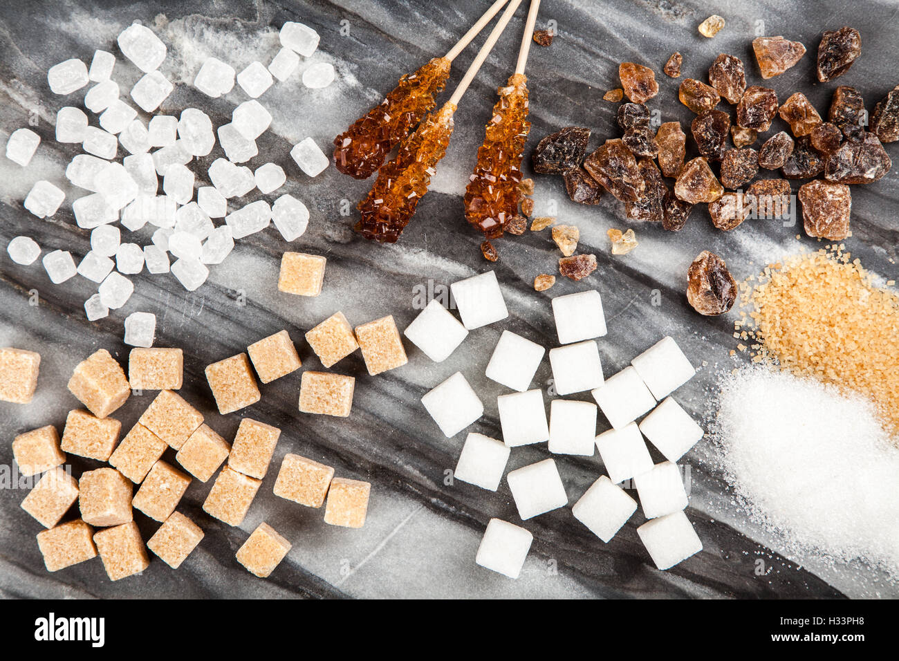 DIfferent types of sugar Stock Photo - Alamy