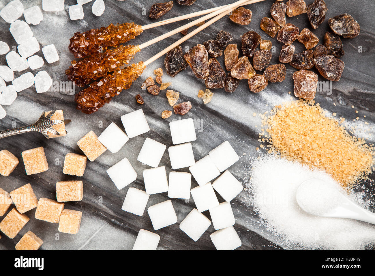 DIfferent types of sugar Stock Photo - Alamy