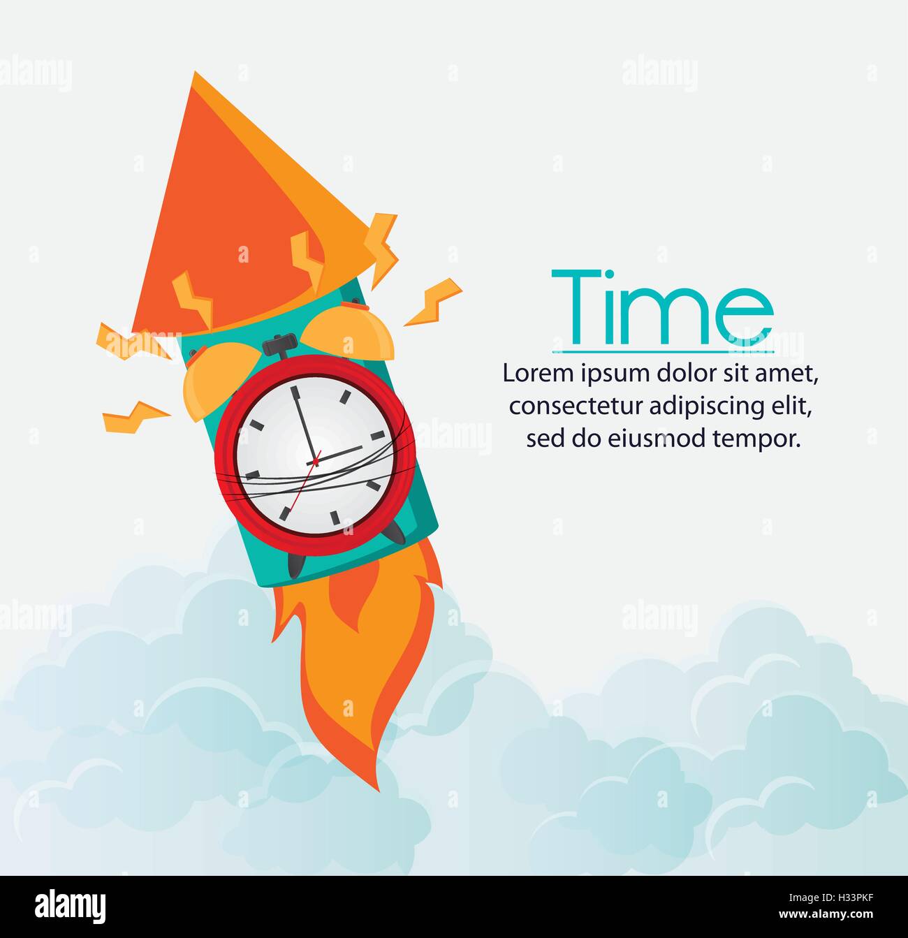 Traditional clock firework and time design Stock Vector Image & Art - Alamy