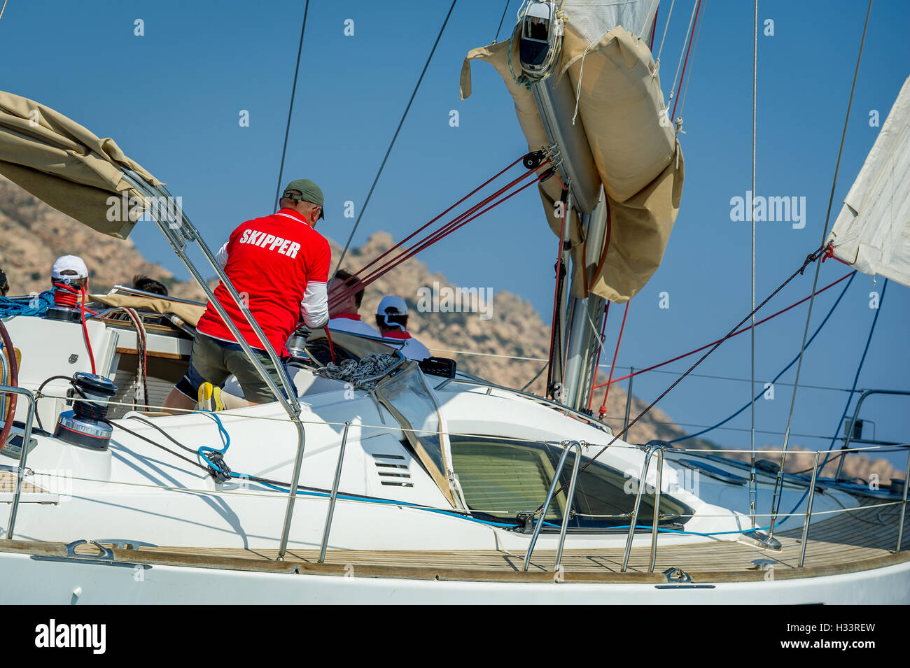 Yacht crew working hi-res stock photography and images - Alamy