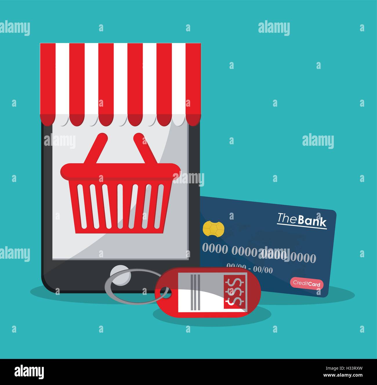 Shopping commerce and market design Stock Vector Image & Art - Alamy