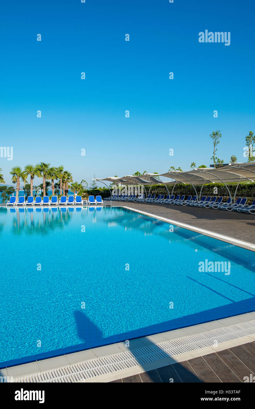 Nice swimming pool outdoors on bright summer day Stock Photo - Alamy