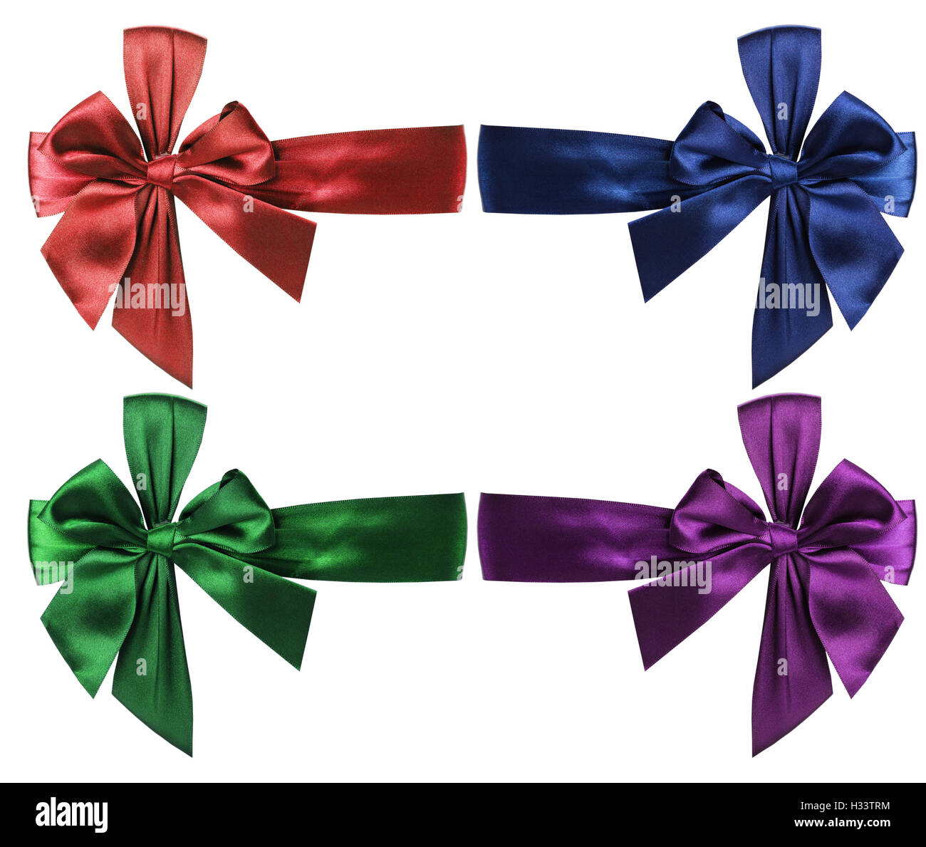 collection of bow isolated on the white background Stock Photo - Alamy