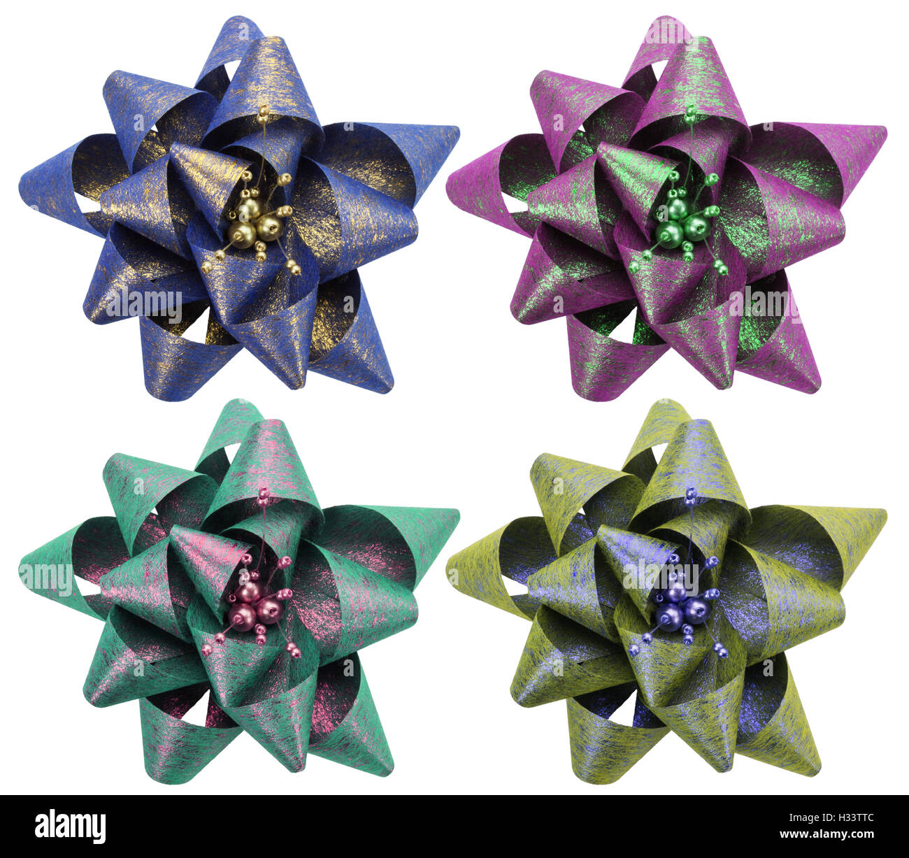 collection of bow isolated on the white background Stock Photo - Alamy