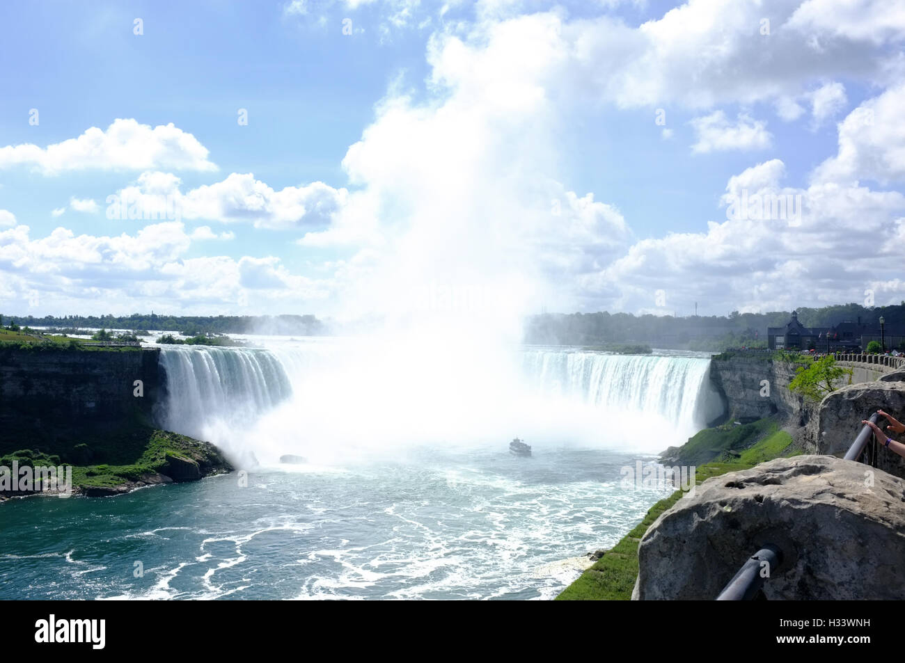 The dramatic waterfalls at Niagara Falls, Ontario, Canada Stock Photo ...