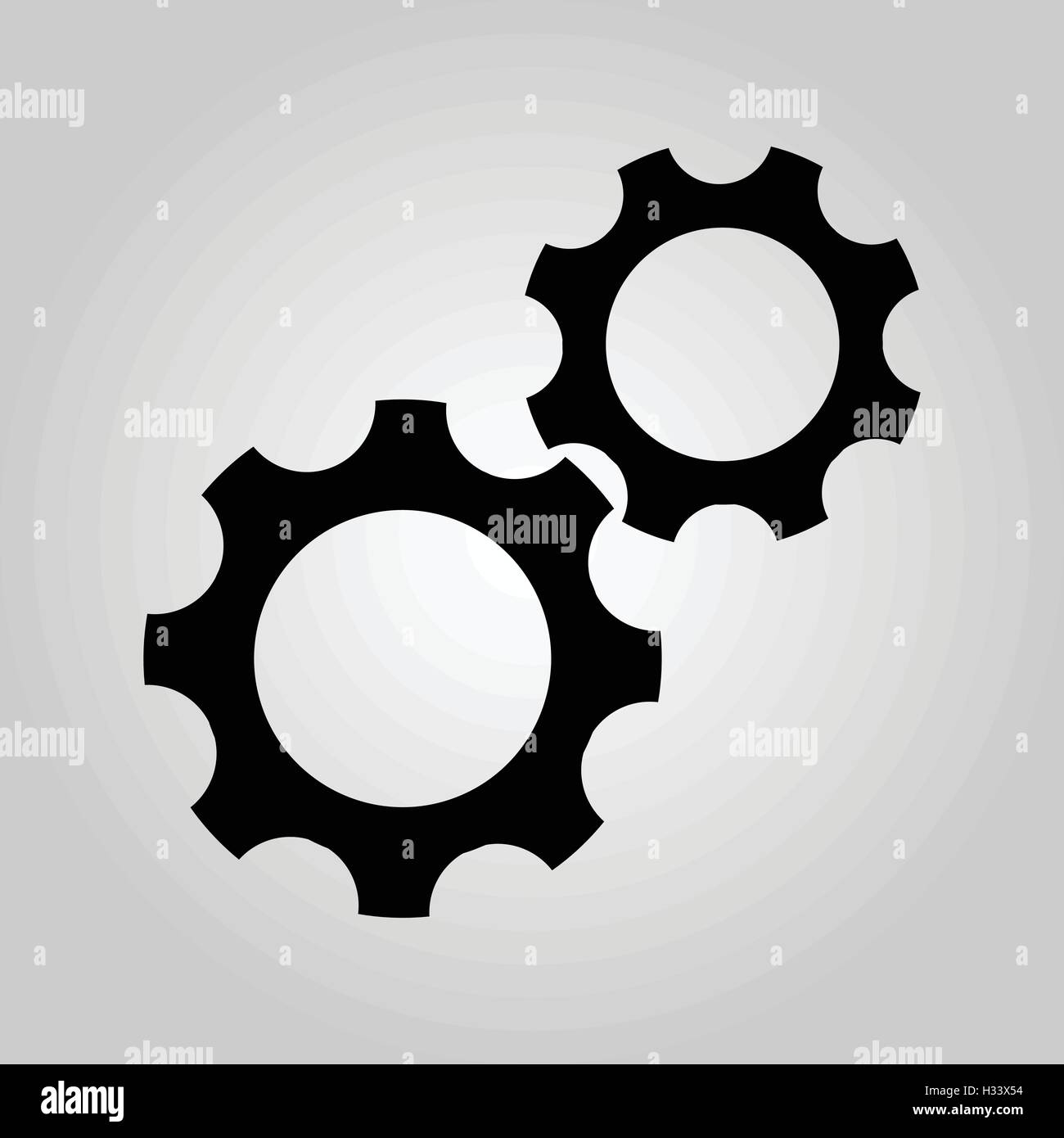 Gear icon with vintage background, vector illustration Stock Vector ...