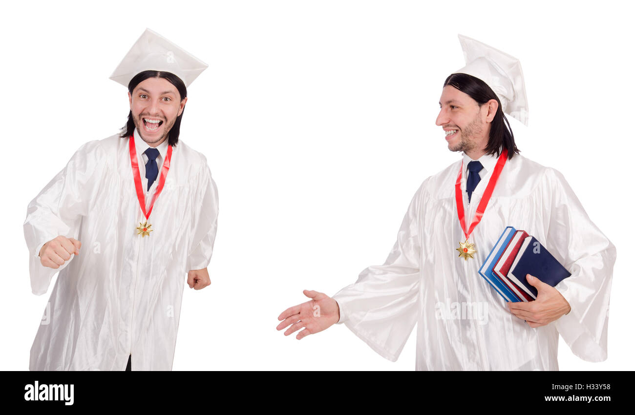 Young man ready for university graduation Stock Photo - Alamy