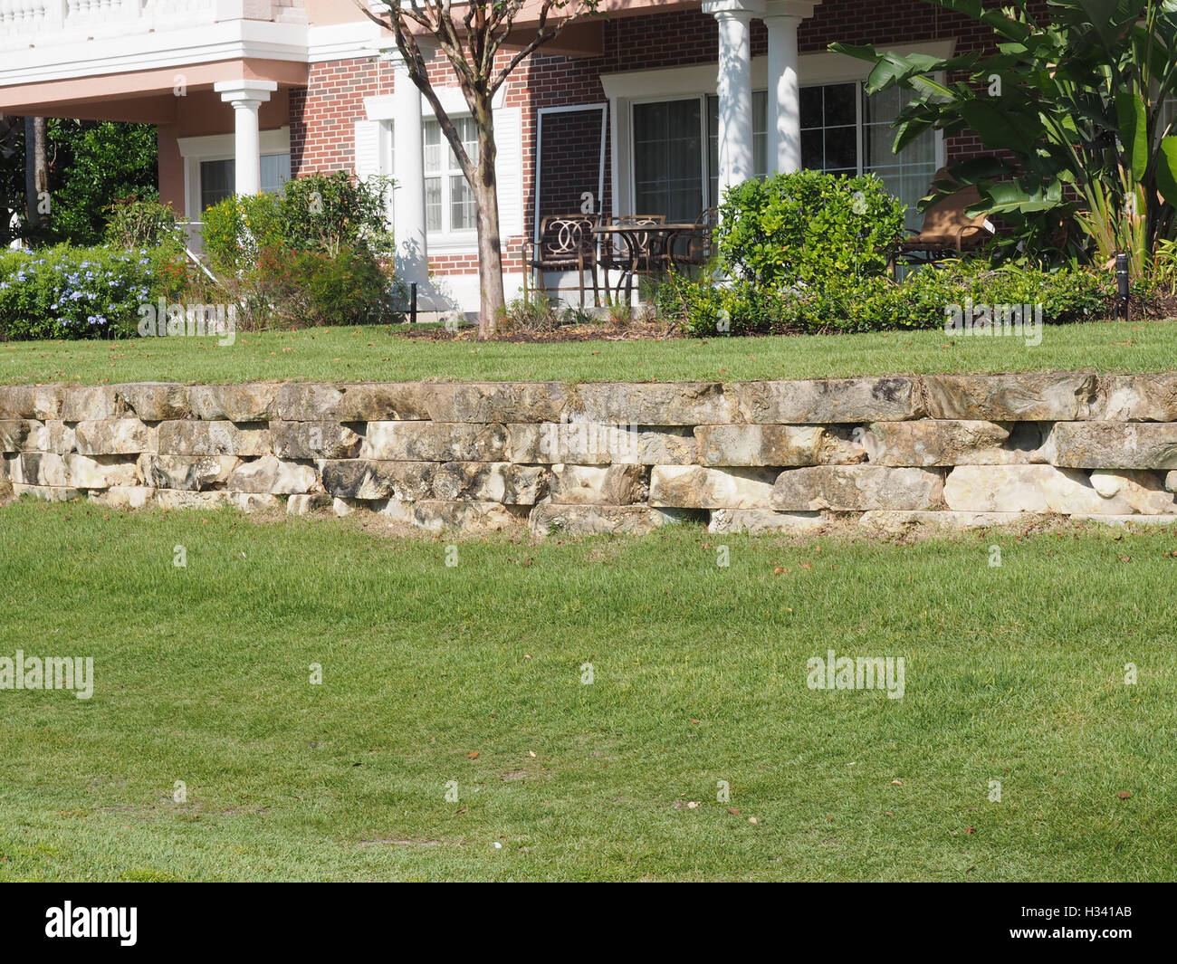 small retaining wall Stock Photo - Alamy