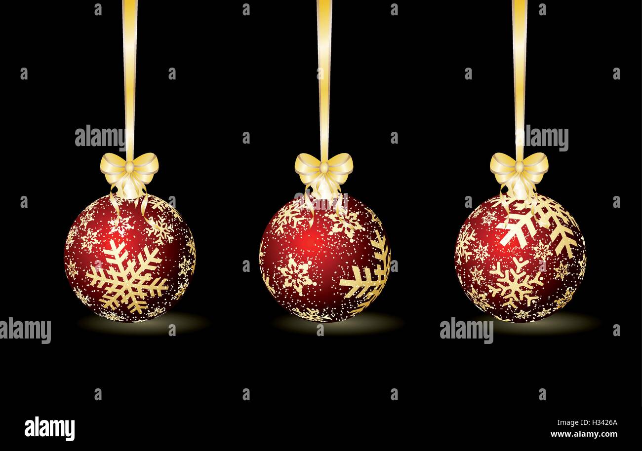 Christmas red ornament bauble Stock Vector Images - Alamy