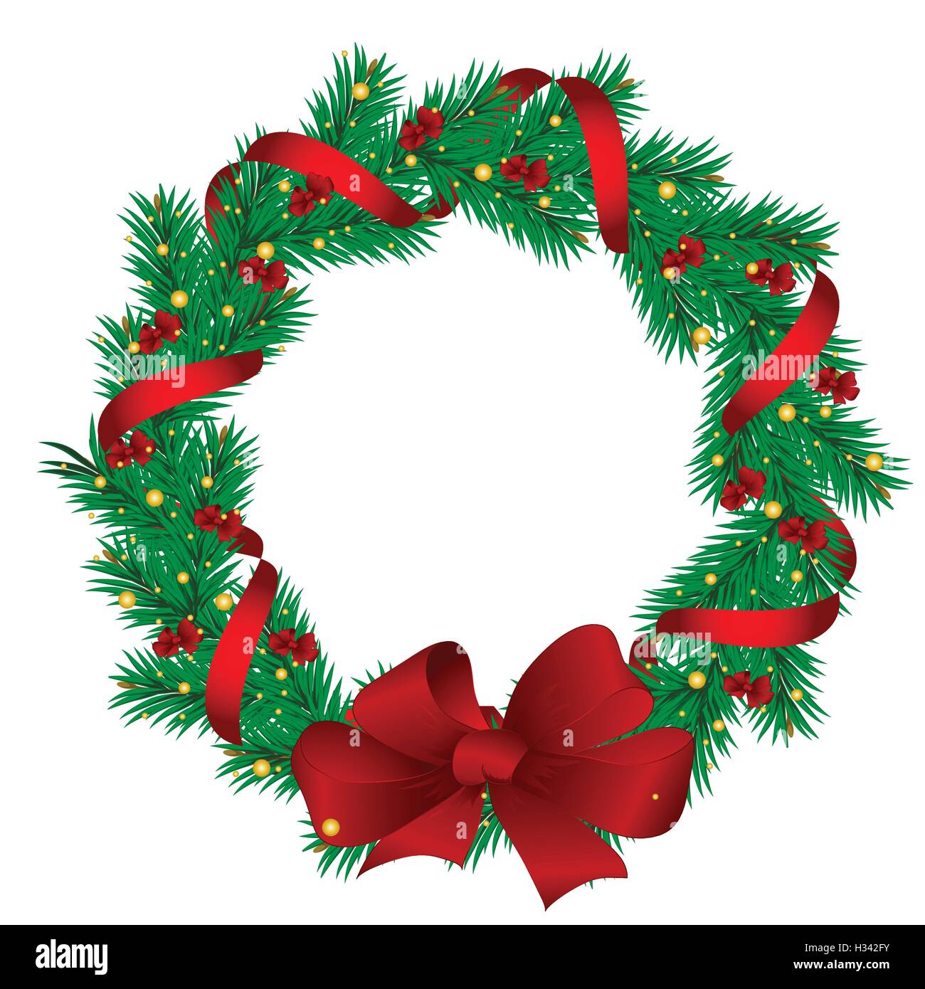 Christmas Garlands Holly Stock Vector Images - Alamy