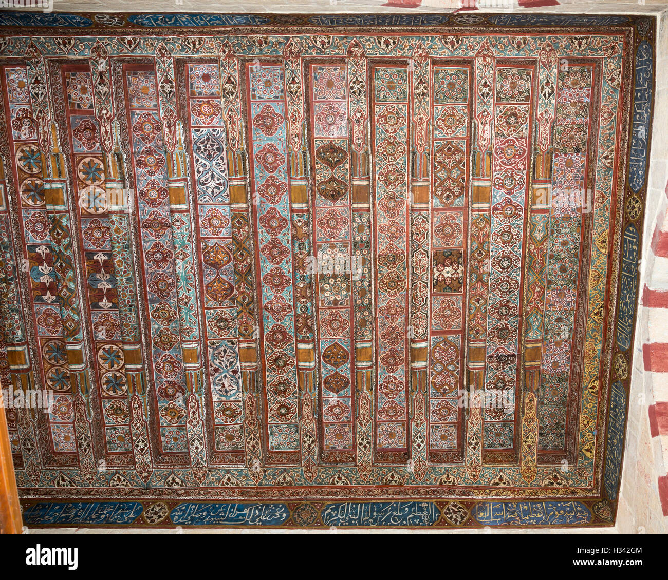 painted ceiling, Mosque of Mustafa Shurbaji Mirza 1698 Stock Photo - Alamy