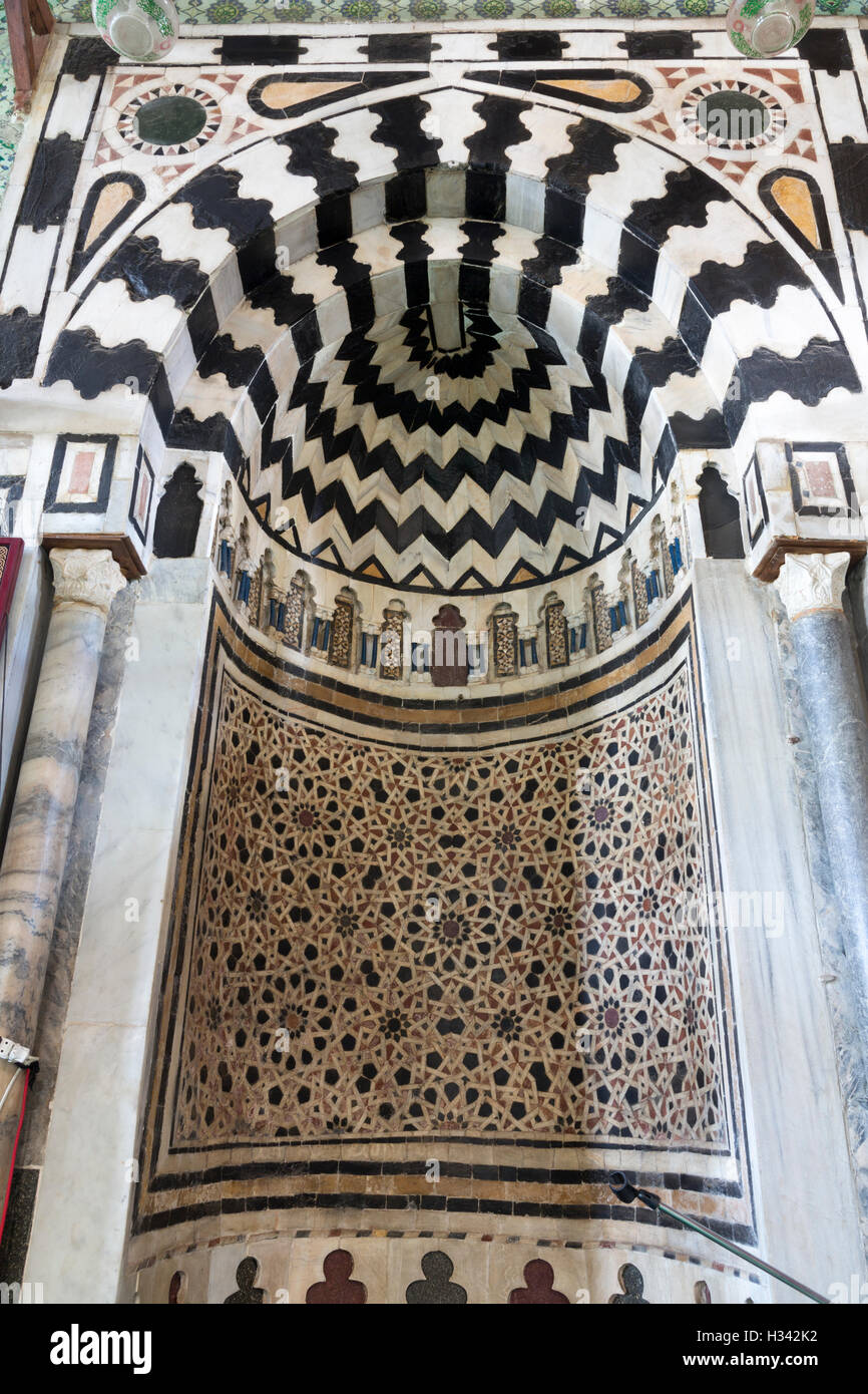 mihrab, Mosque of Mustafa Shurbaji Mirza 1698 Stock Photo - Alamy