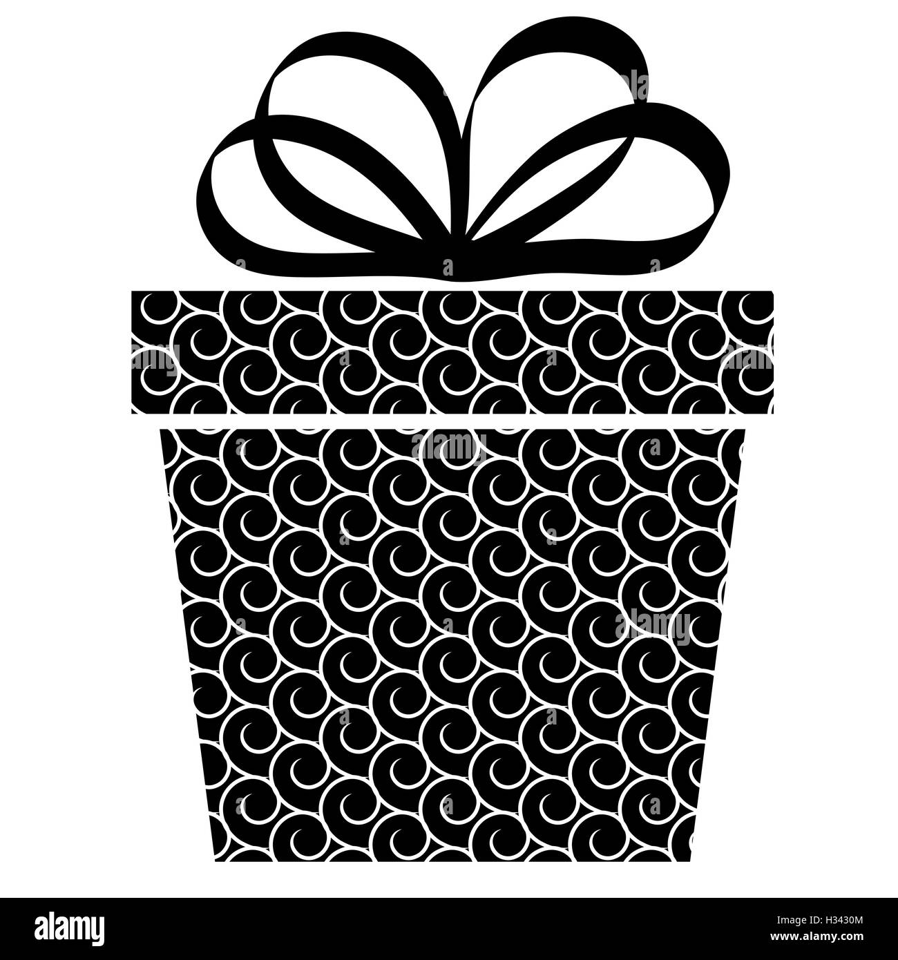 Christmas present box bow Black and White Stock Photos & Images - Alamy