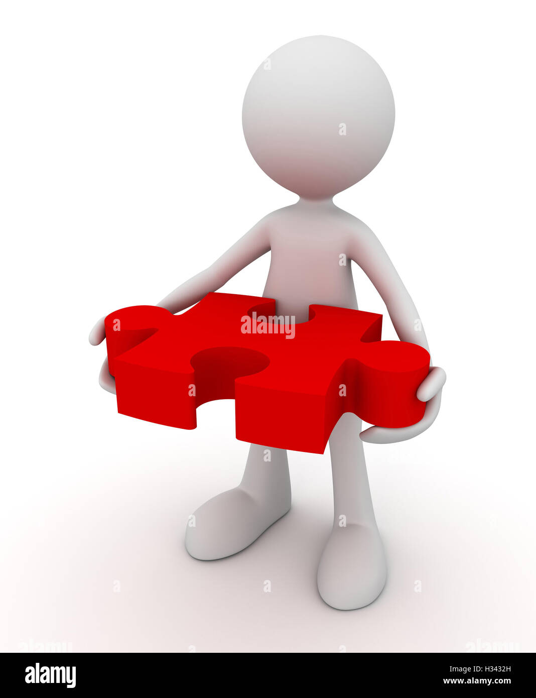 puzzle solution concept 3d illustration Stock Photo - Alamy