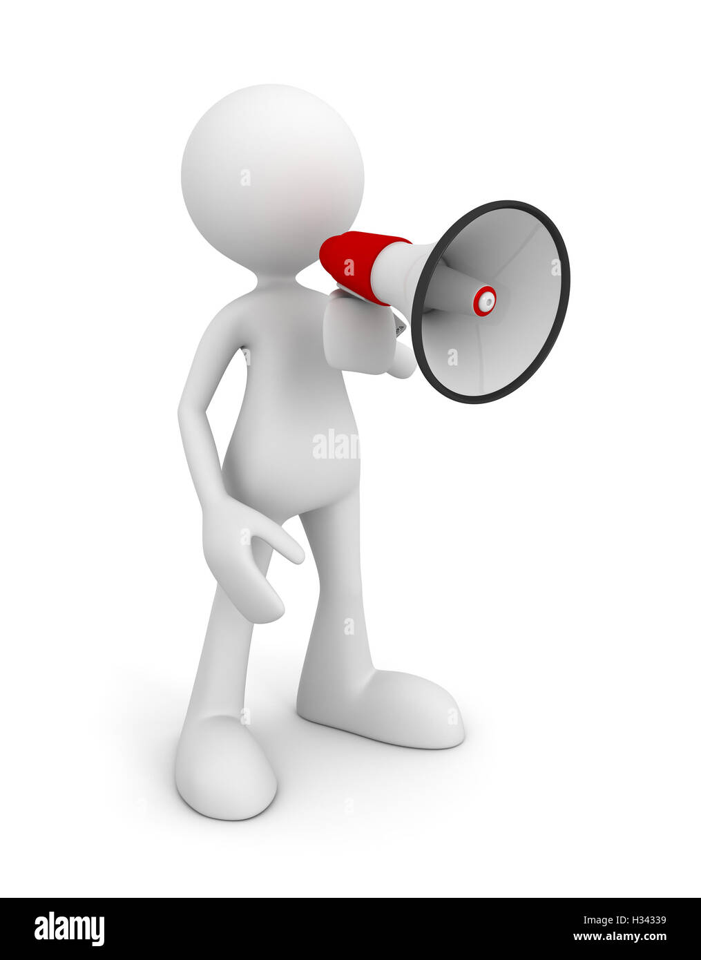announcement with megaphone 3d illustration Stock Photo - Alamy