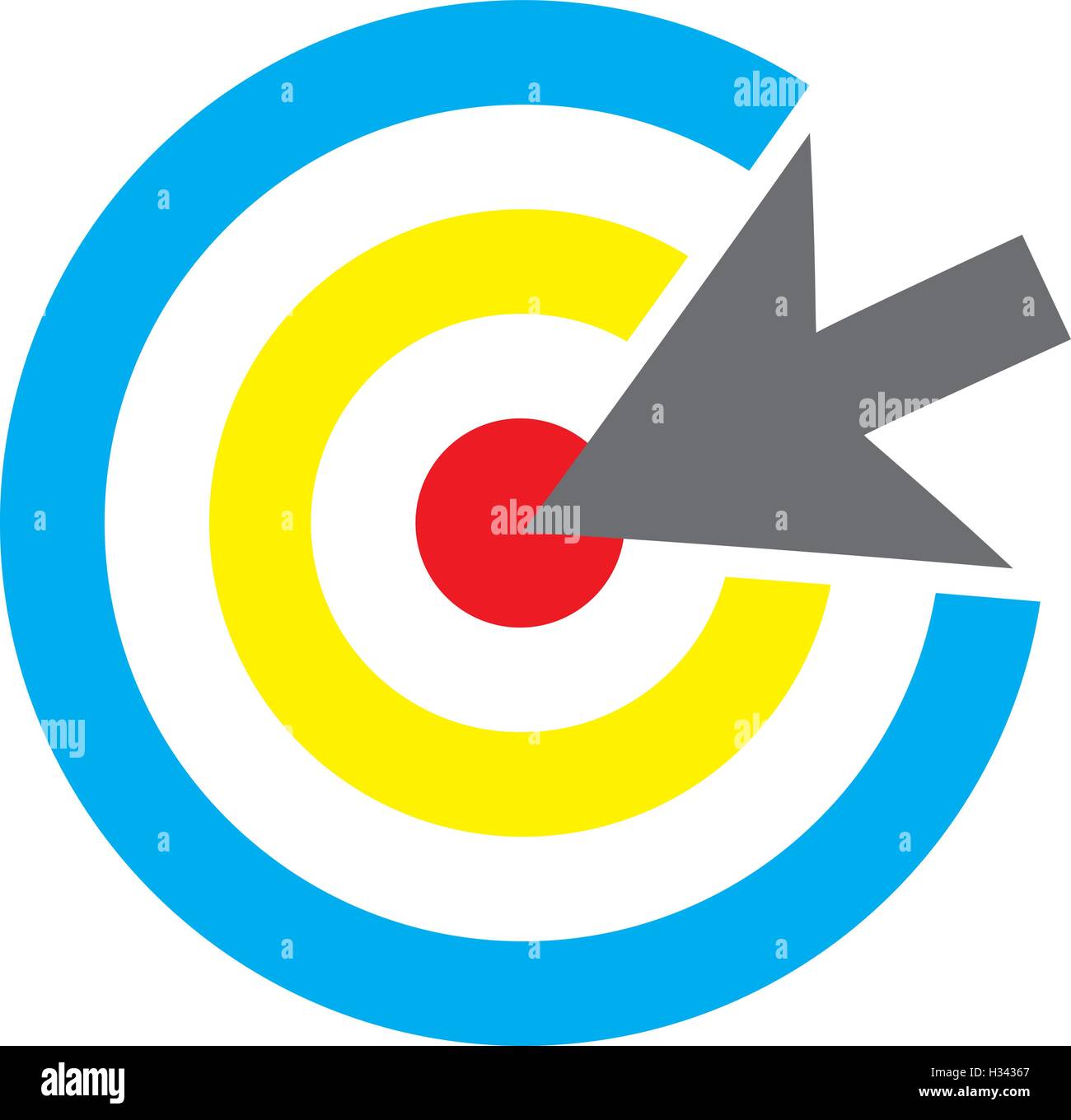 vector illustration of an flat icon target with arrow Stock Vector ...