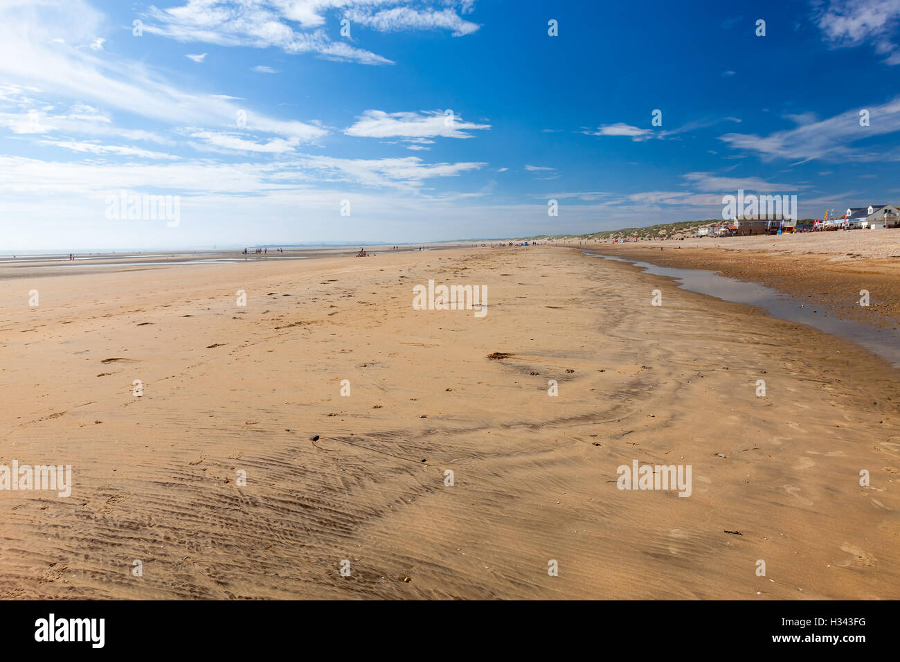 Golden sandy beach at Camber Sands East Sussex England UK Europe Stock ...