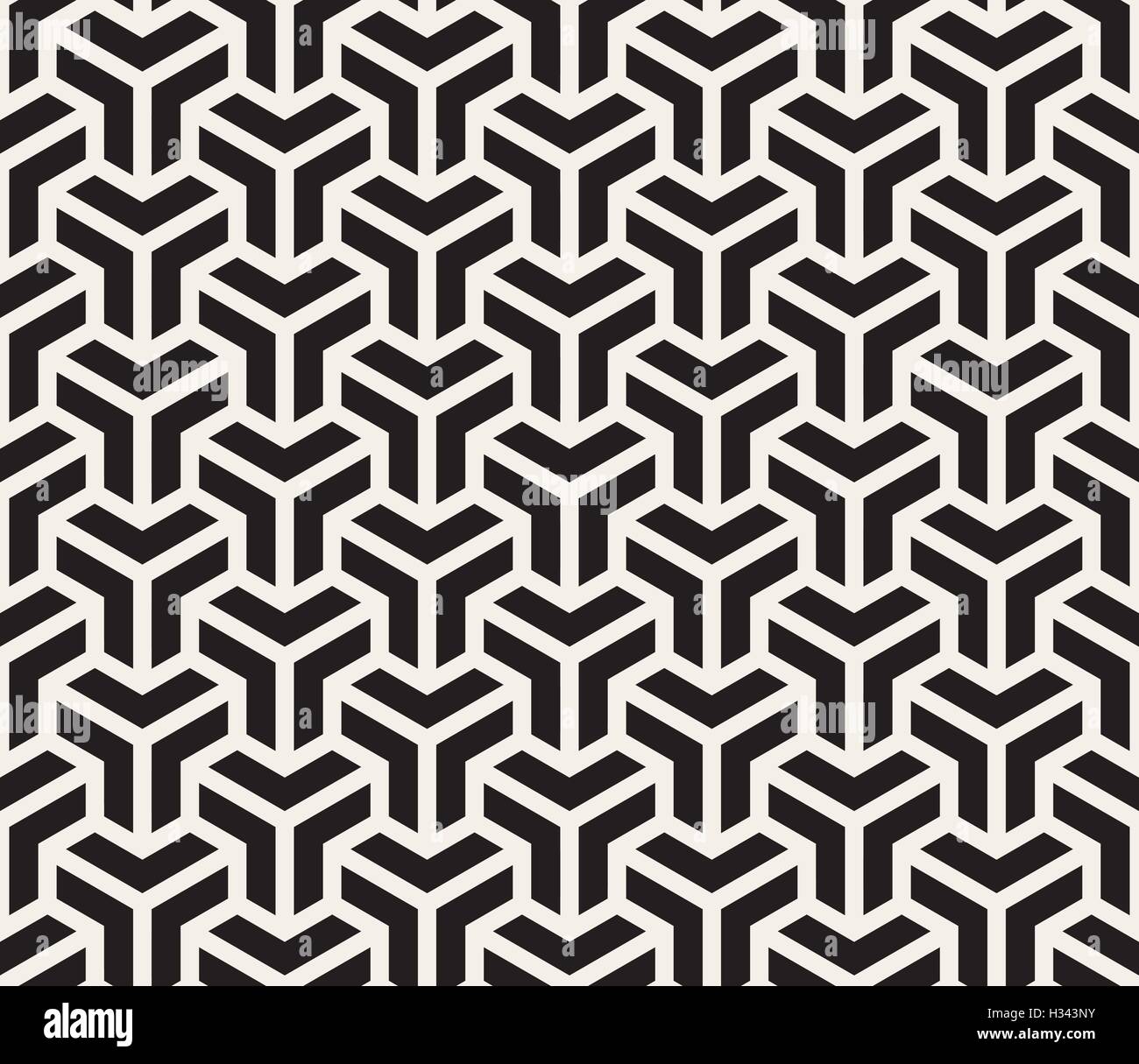 Vector Seamless Black And White Geometric Grid Pattern Stock Vector ...