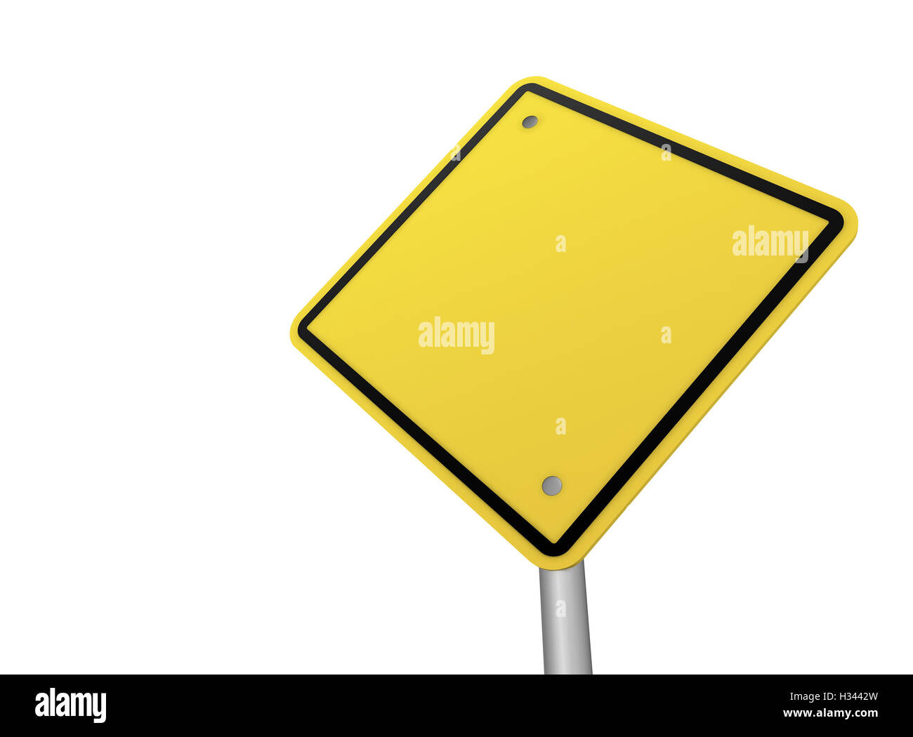 Blank Yellow Sign