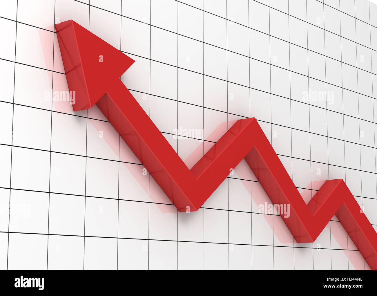 Line graph moving upwards hi-res stock photography and images - Alamy