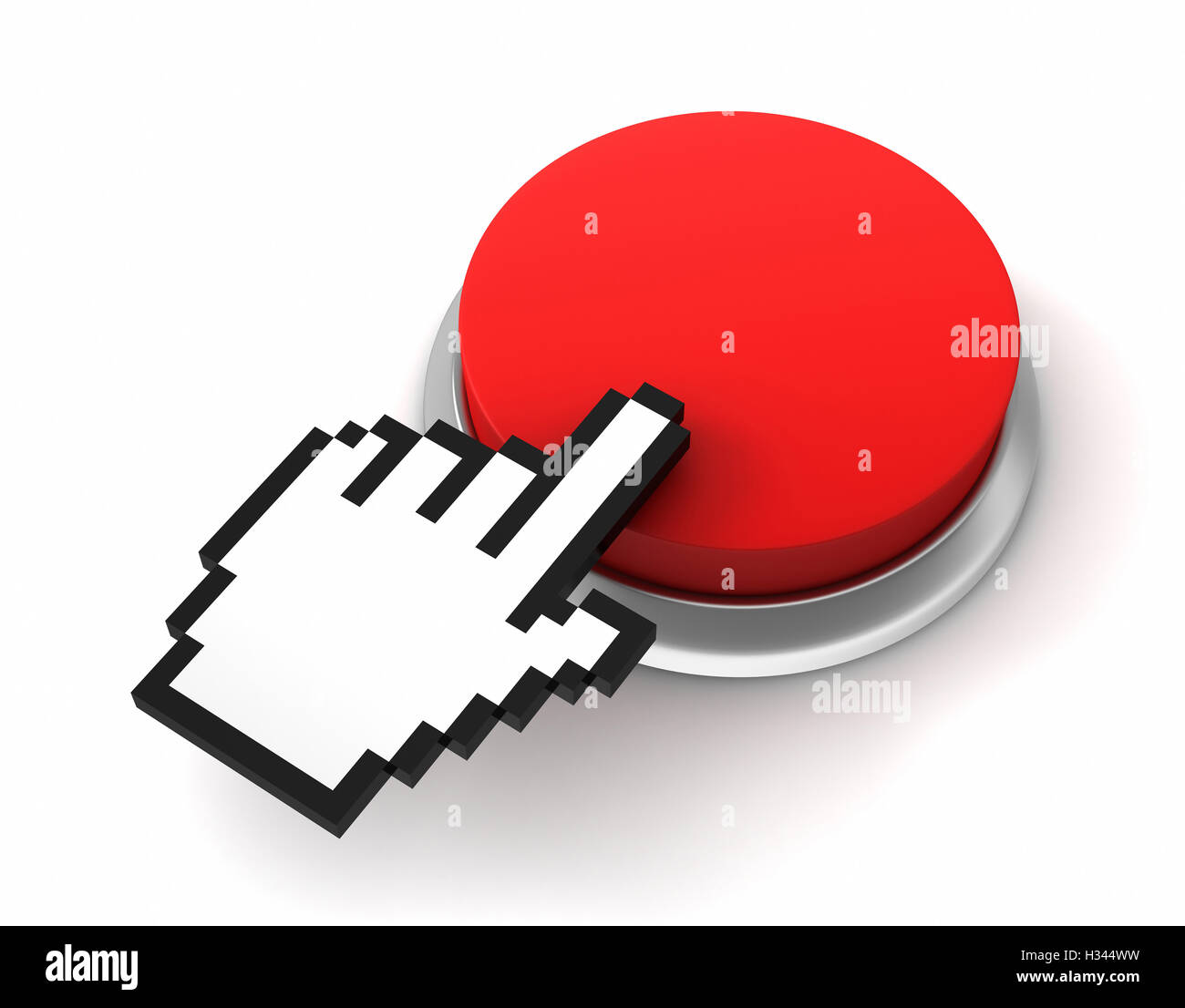 blank push button 3d illustration Stock Photo - Alamy