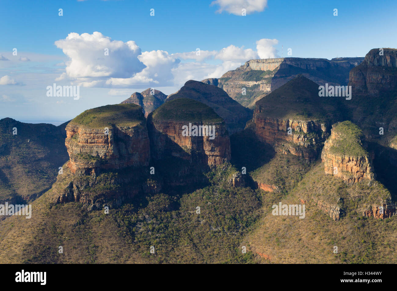The Three Rondavels view from Blyde River Canyon, South Africa. Famous ...