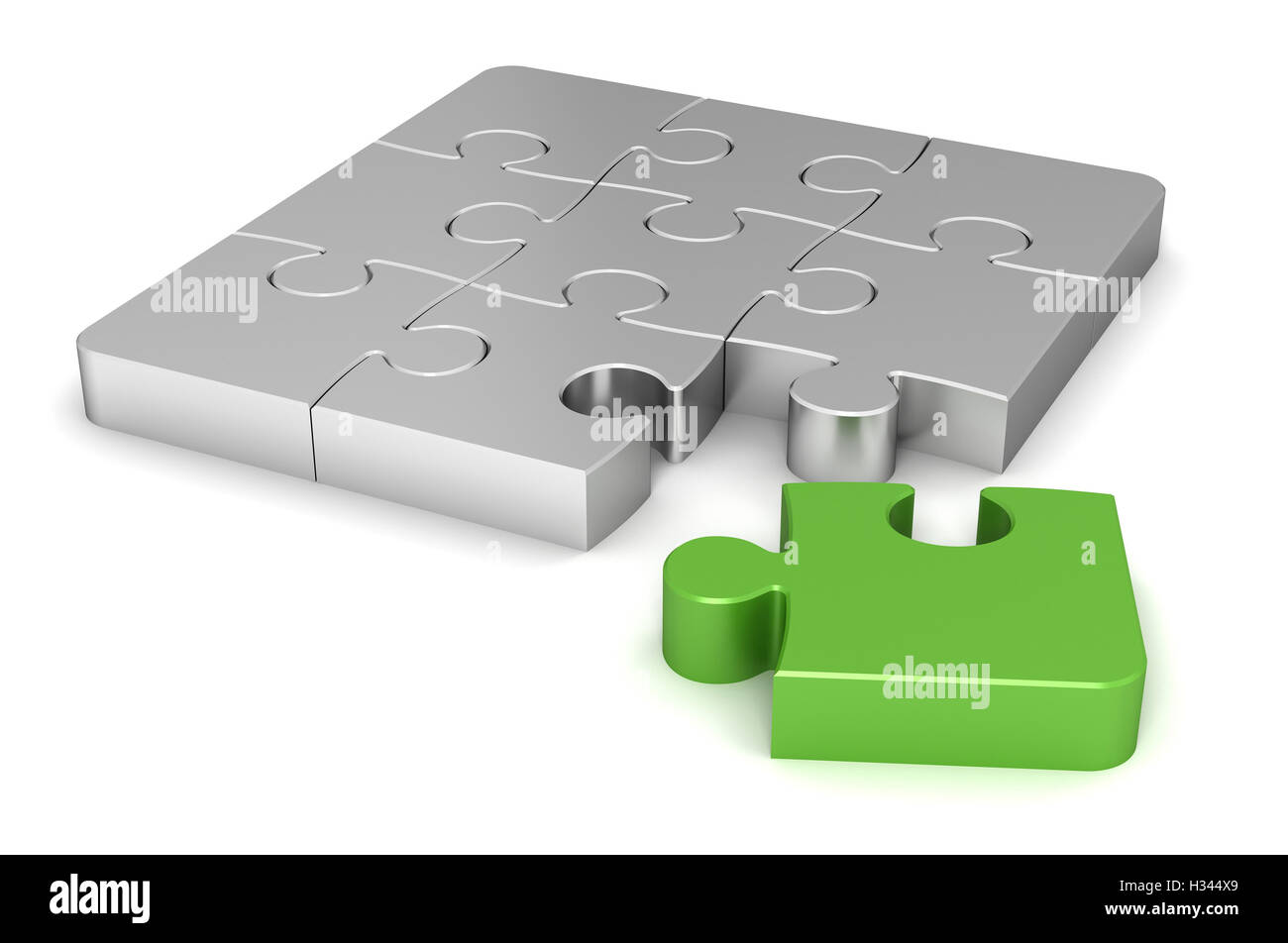 puzzle concept 3d illustration Stock Photo - Alamy