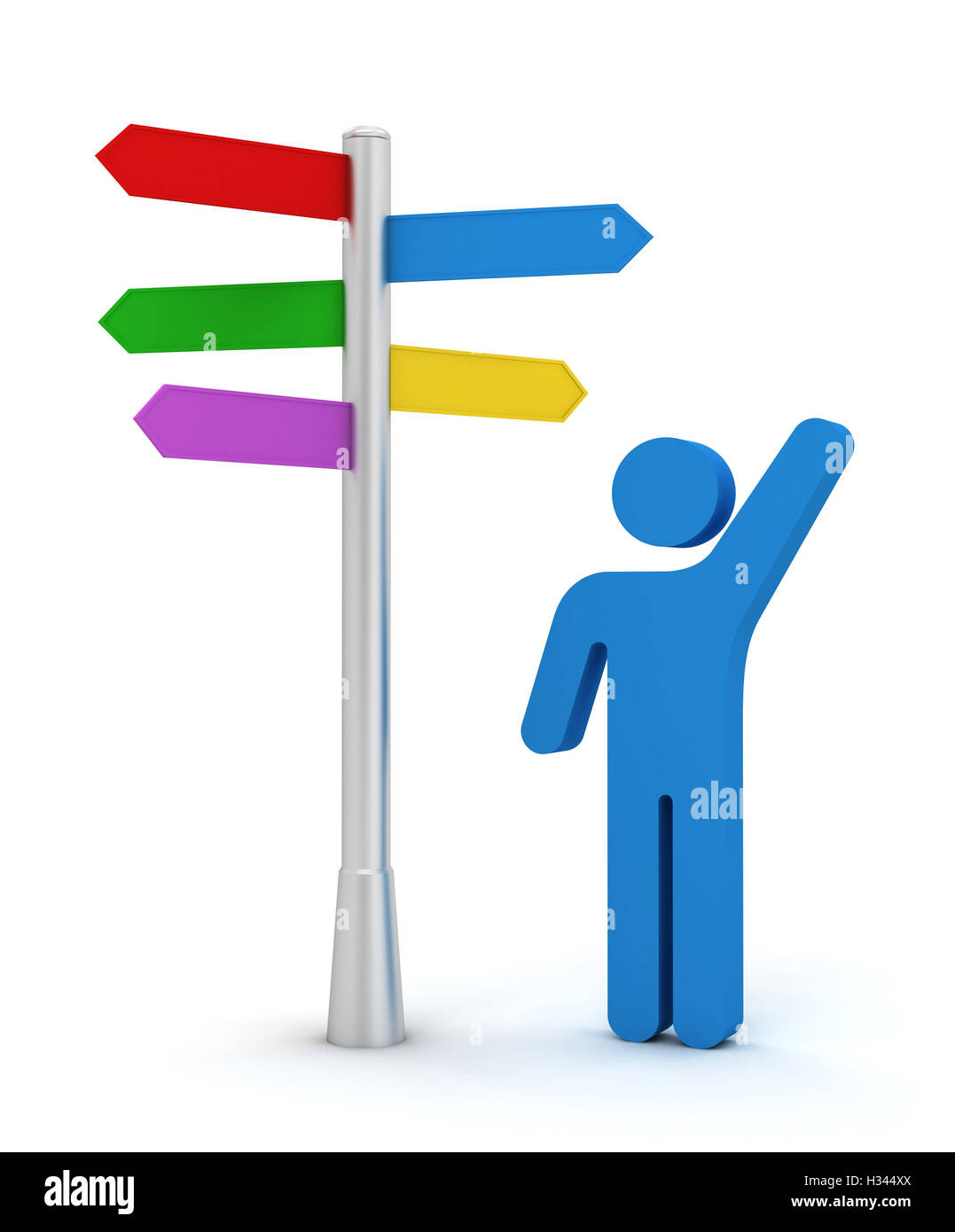 3d man choosing right path hi-res stock photography and images - Alamy