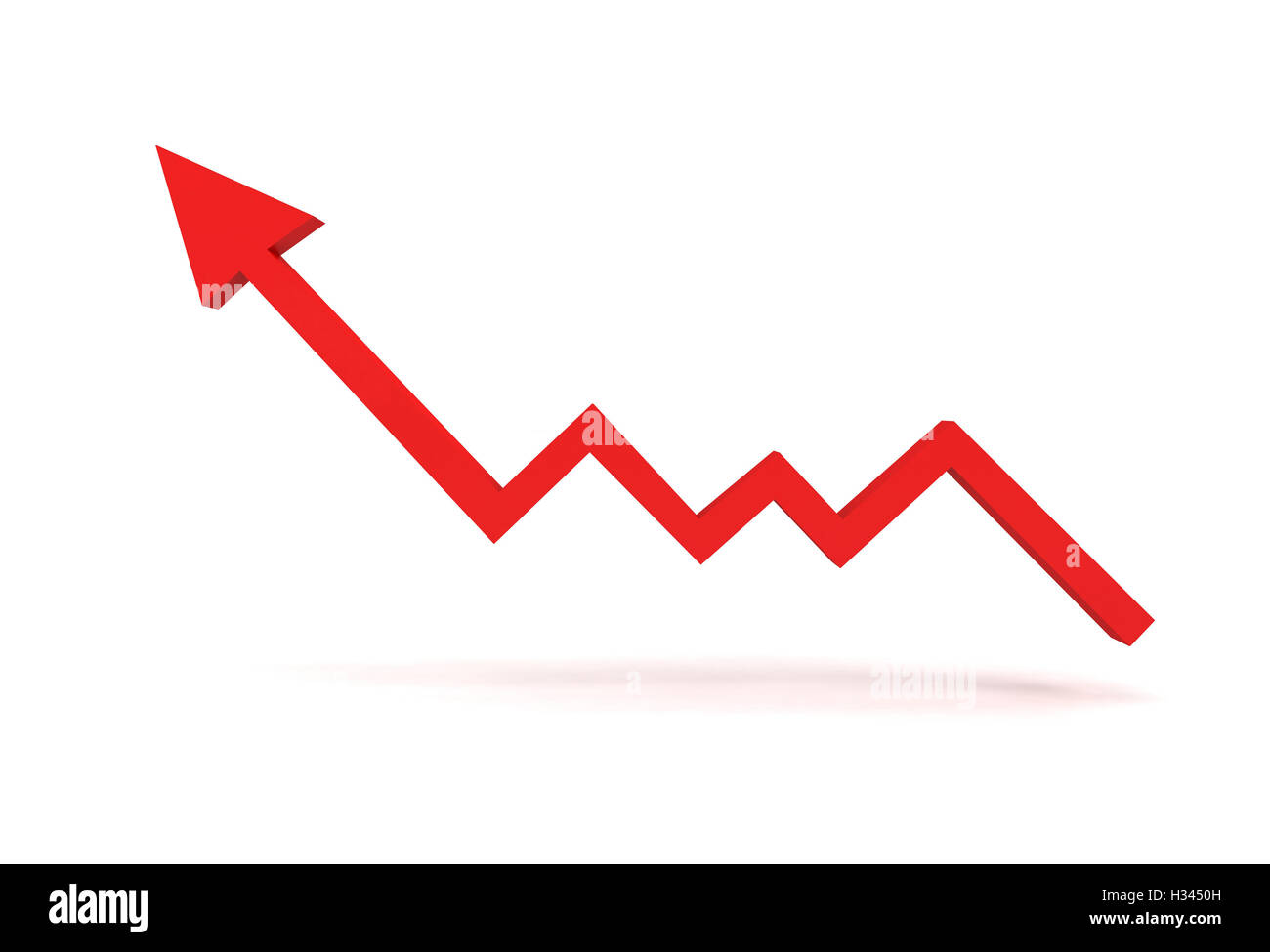 upward arrow concept 3d illustration Stock Photo - Alamy