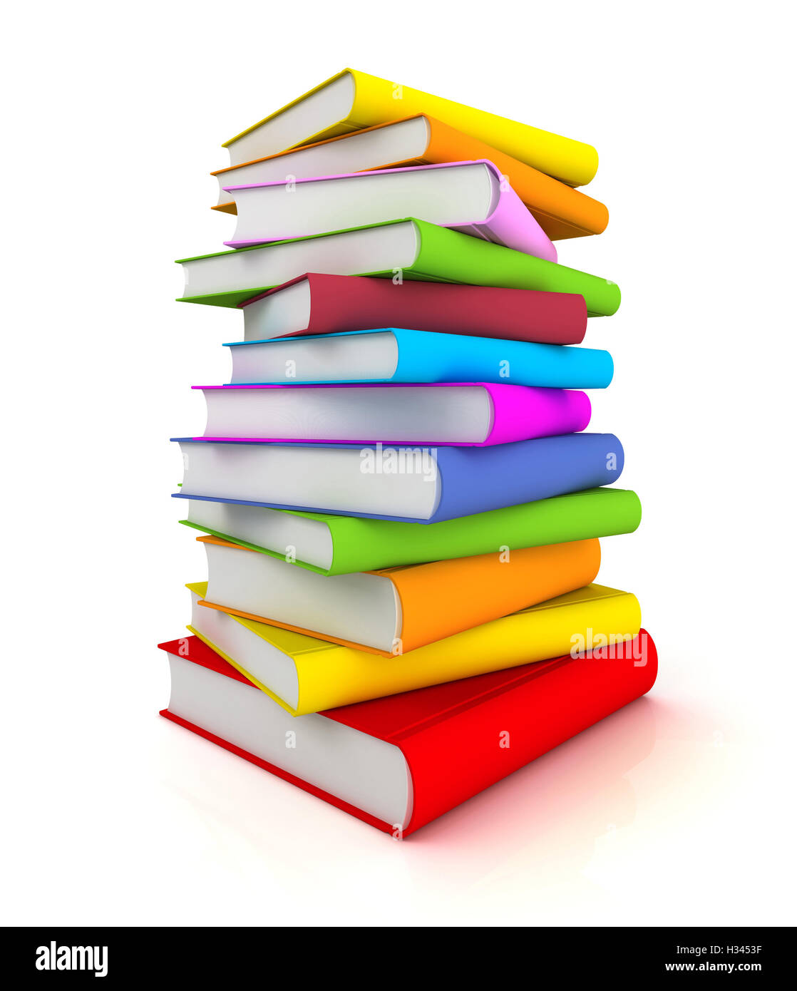 books concept 3d illustration Stock Photo - Alamy